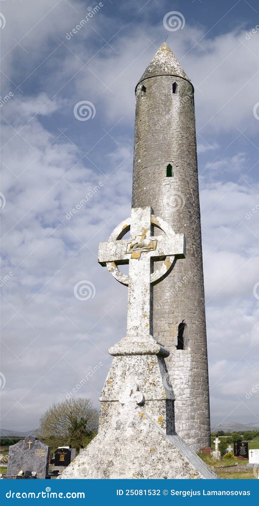 Kilmacduagh Monastery Tower Stock Photo - Image of kilmacduagh, history ...