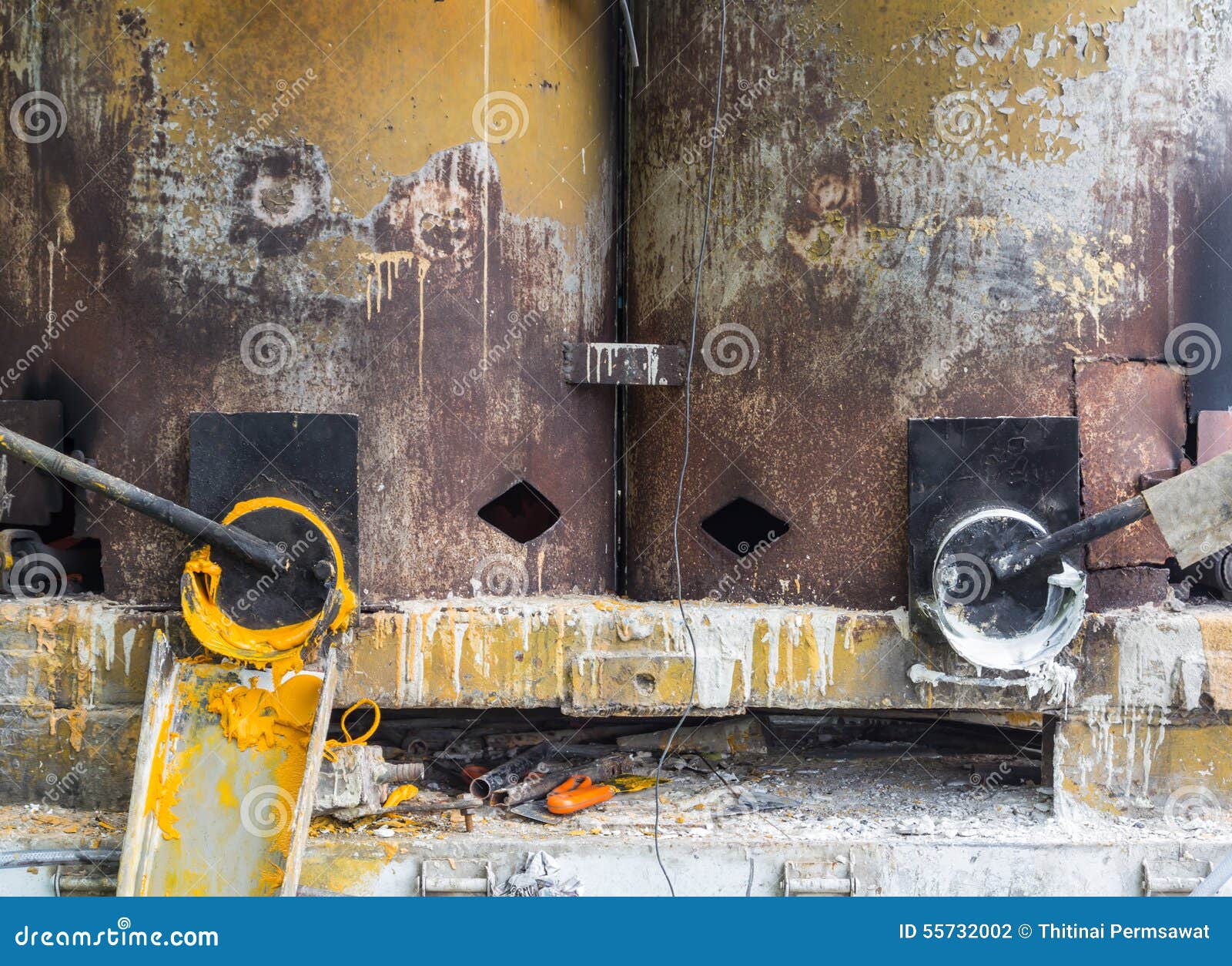 Kiln Colors Used in Traffic Paint Lines. Stock Photo - Image of ...