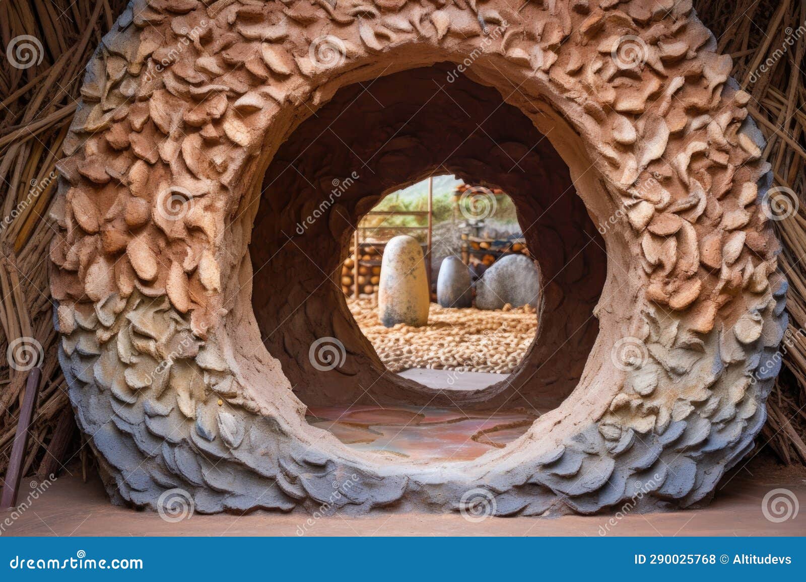 Kiln Door Opening with Visible Pottery Inside Stock Photo - Image of ...