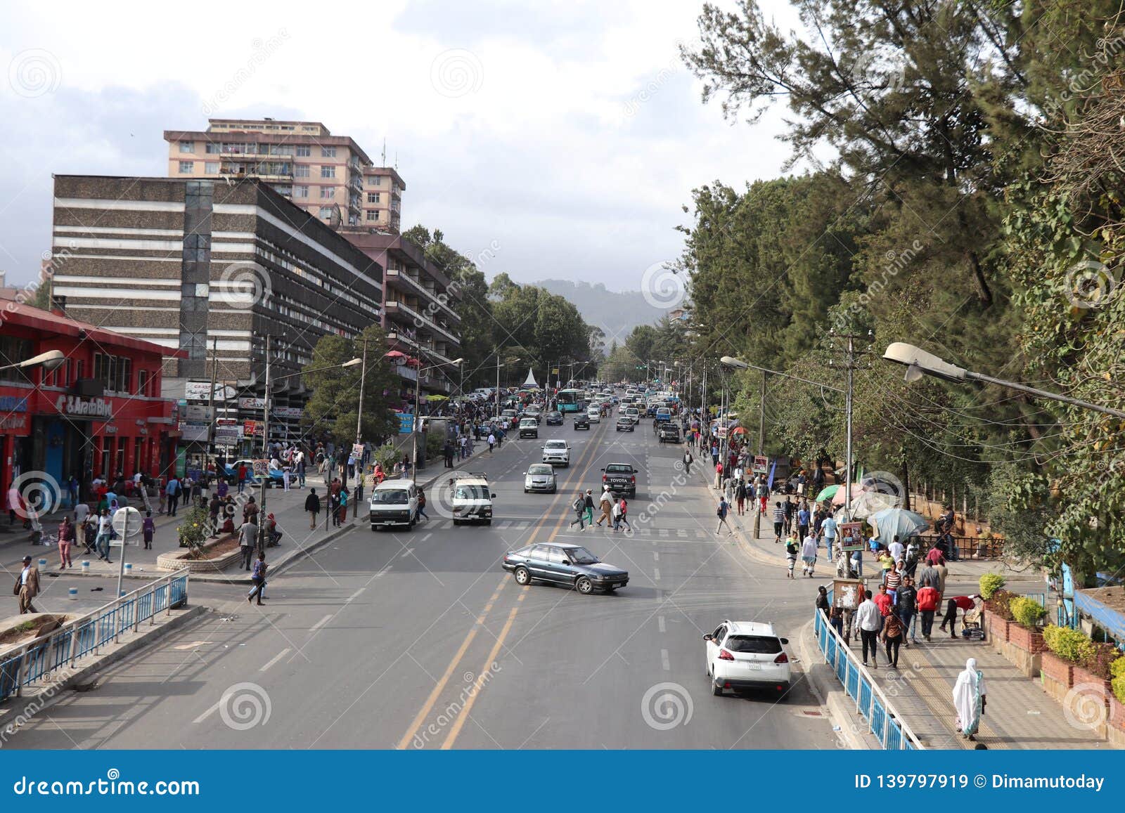 Streets Of Addis Ababa City Editorial Photo | CartoonDealer.com #84741705