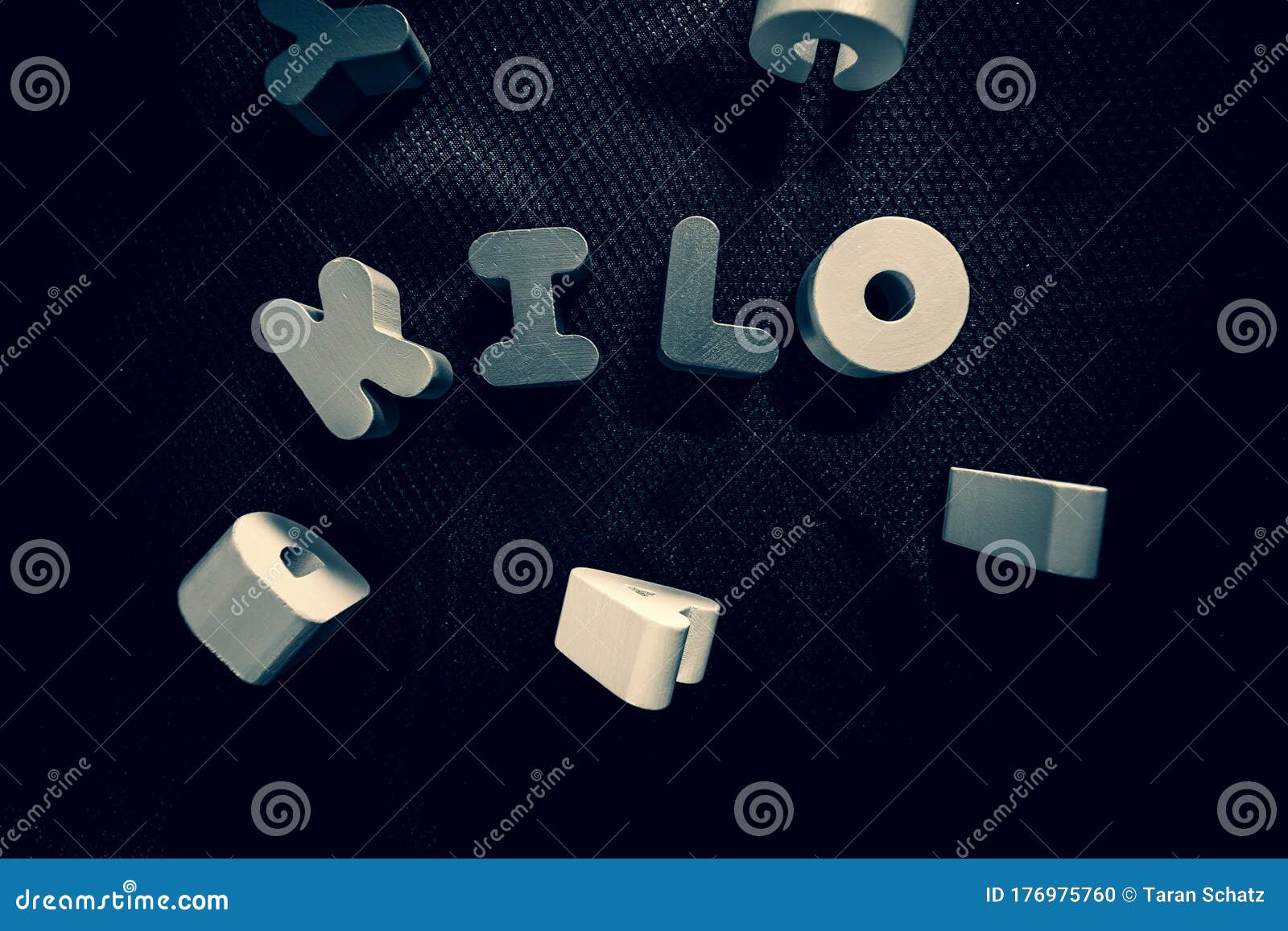 Kilo Metric Names Made with Colorful Letters Stock Photo - Image of ...