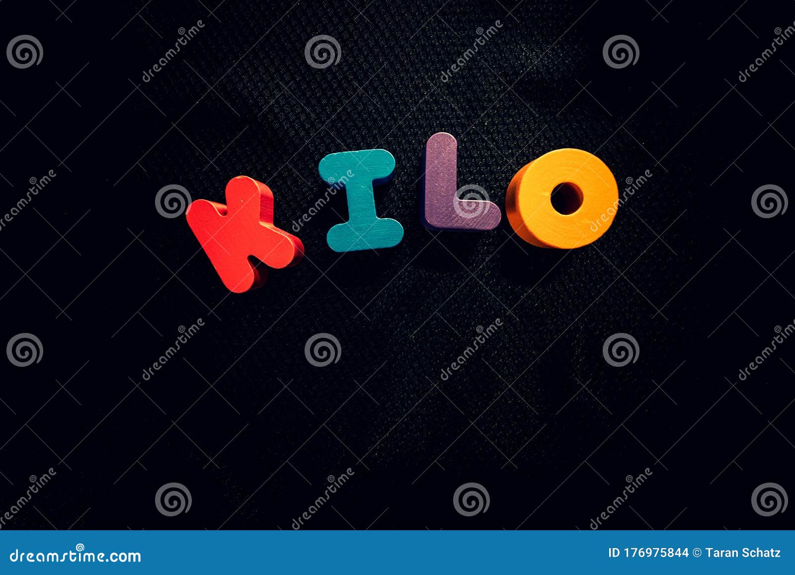 Kilo Metric Names Made with Colorful Letters Stock Photo - Image of ...