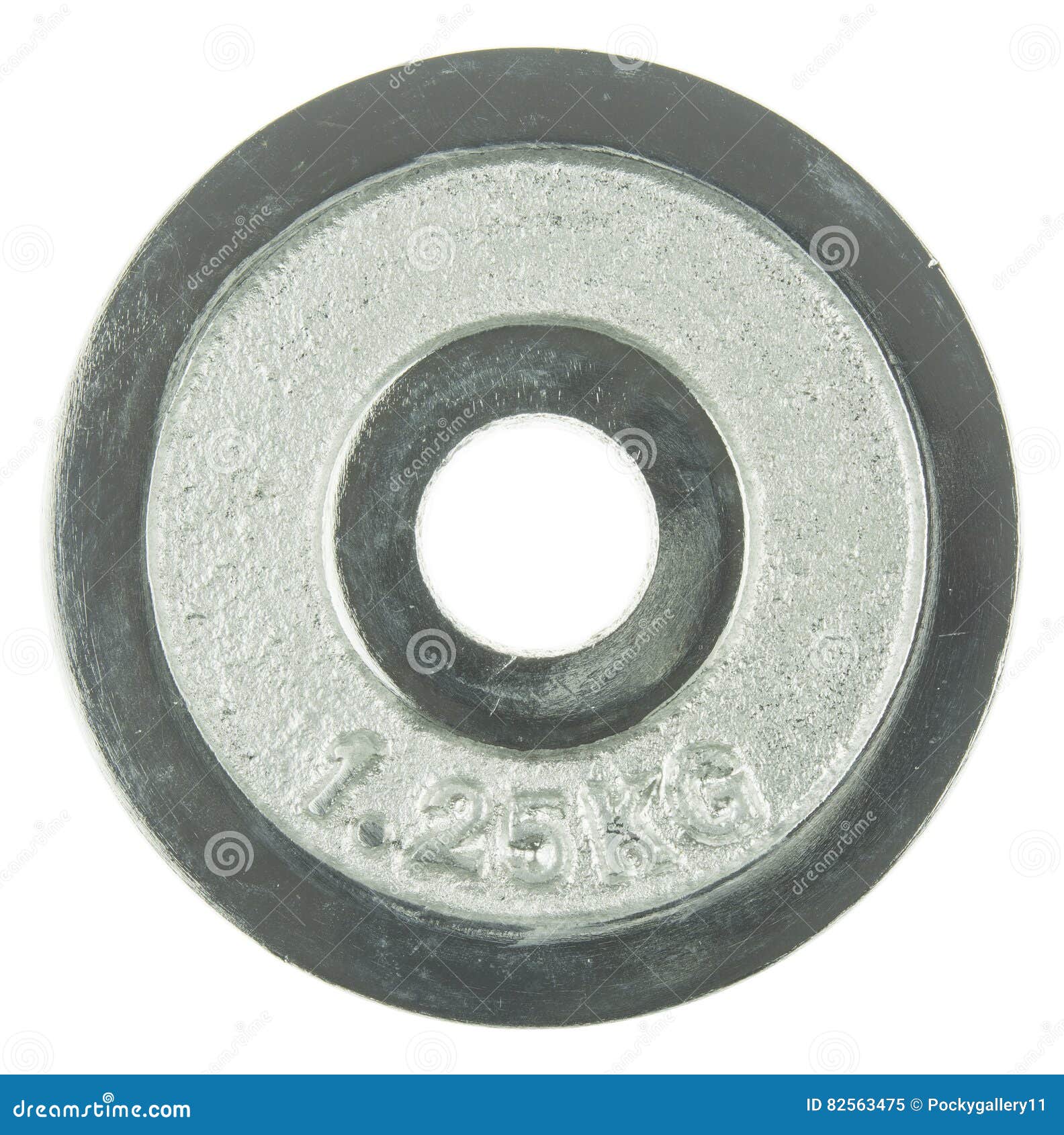 1.25 Kilogram Barbell Weight on White Stock Image - Image of weight ...