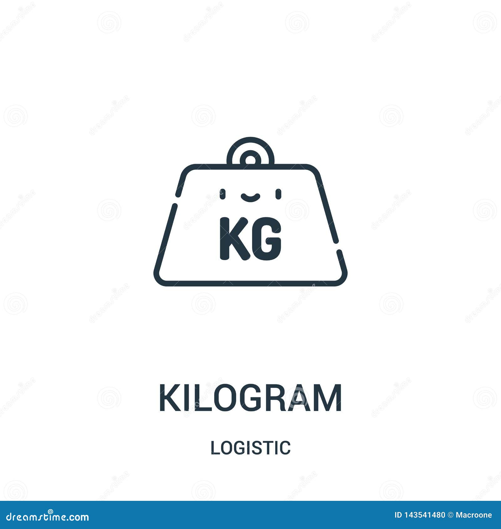 Kilogram Icon Vector from Logistic Collection. Thin Line Kilogram ...