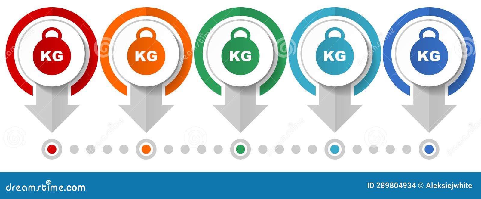 Kilogram, Kilo, Kg, Weight Vector Icon Set, Flat Design Infographic ...