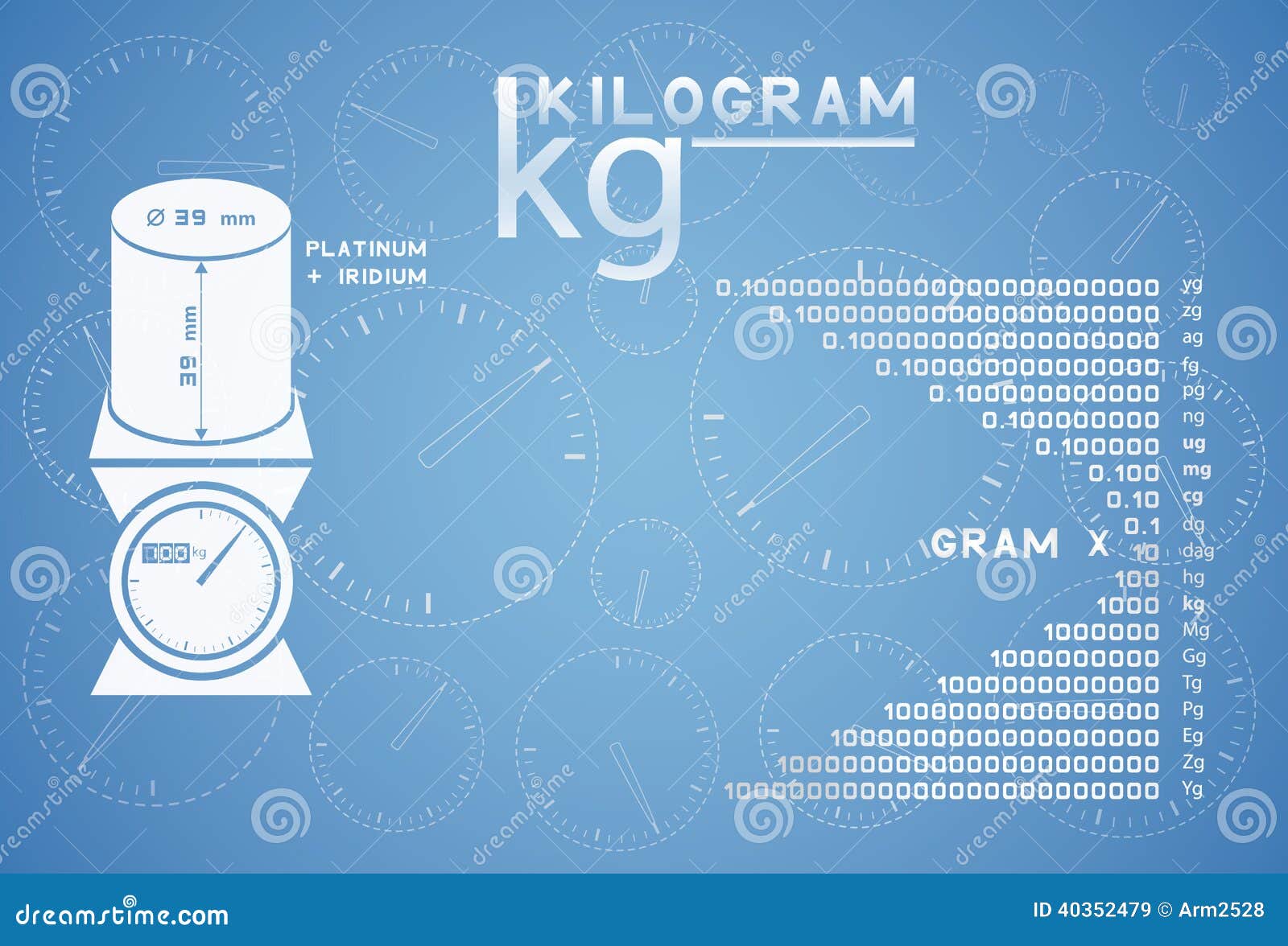 Standard Kilogram Sketch Engraving Vector | CartoonDealer.com #145300706