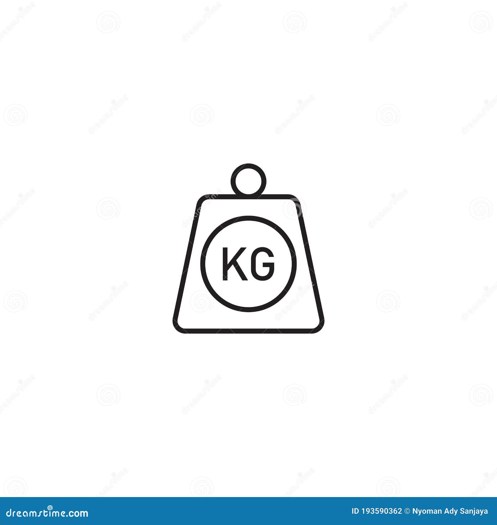 Kilogram Vector Icon Flat Style Isolated on White Background Stock ...