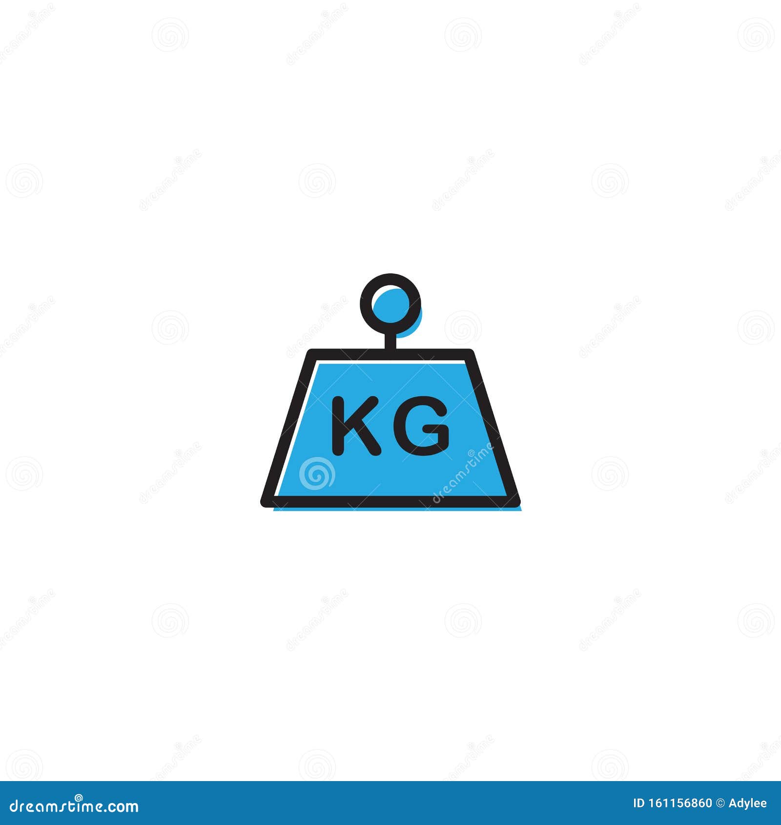 Kilogram Vector Icon Symbol Isolated on White Background Stock Vector ...