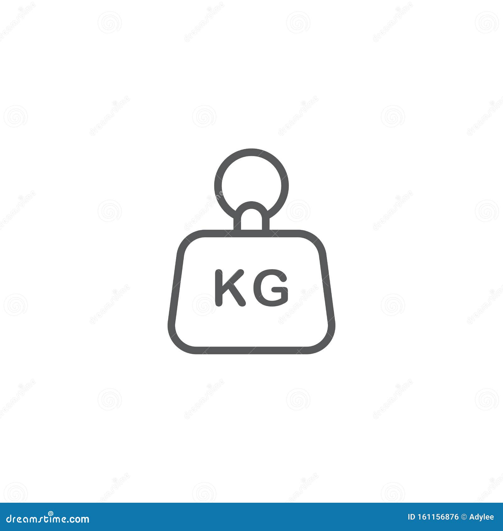 Kilogram Vector Icon Symbol Isolated on White Background Stock Vector ...