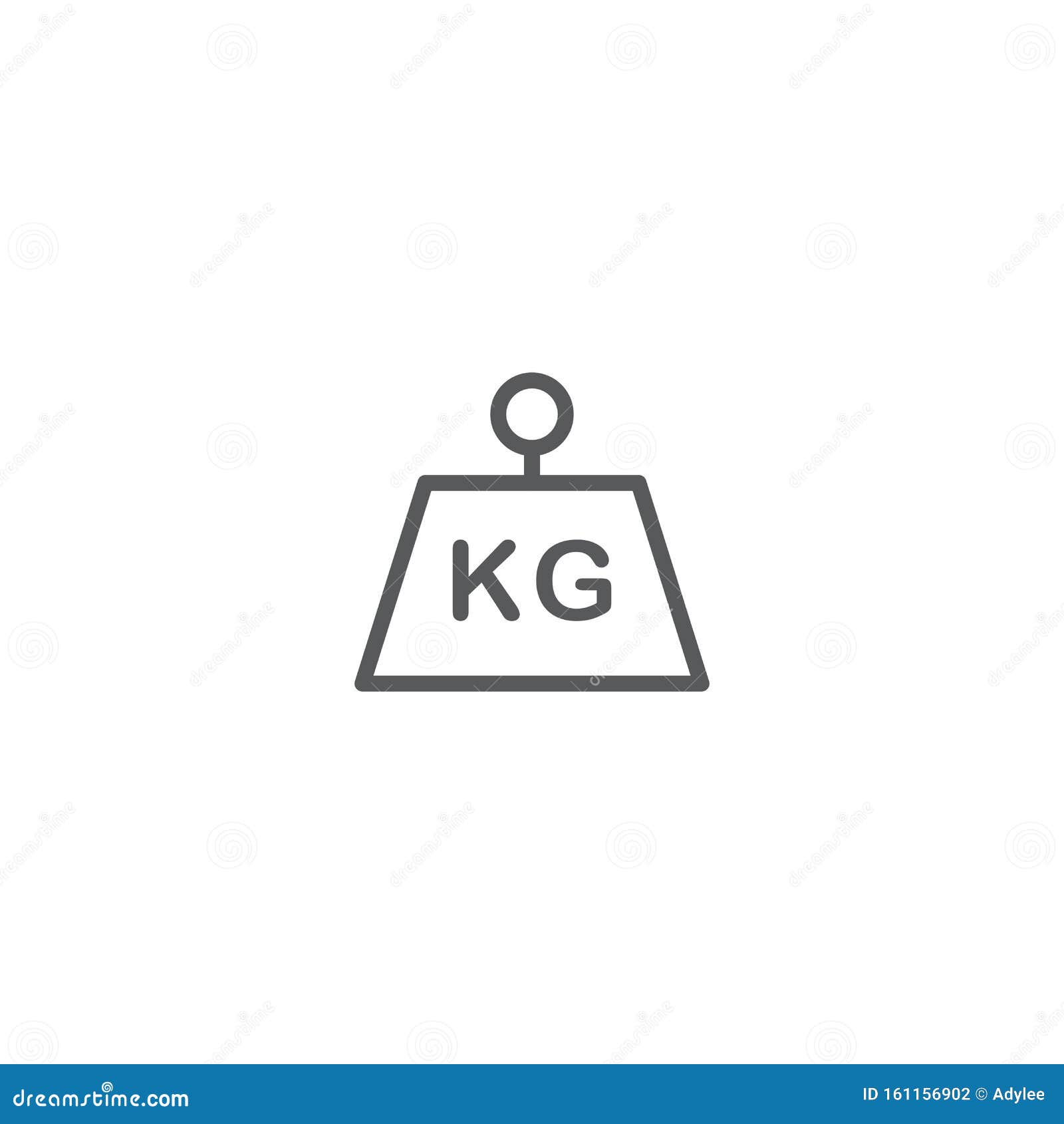 Kilogram Vector Icon Symbol Isolated On White Background ...