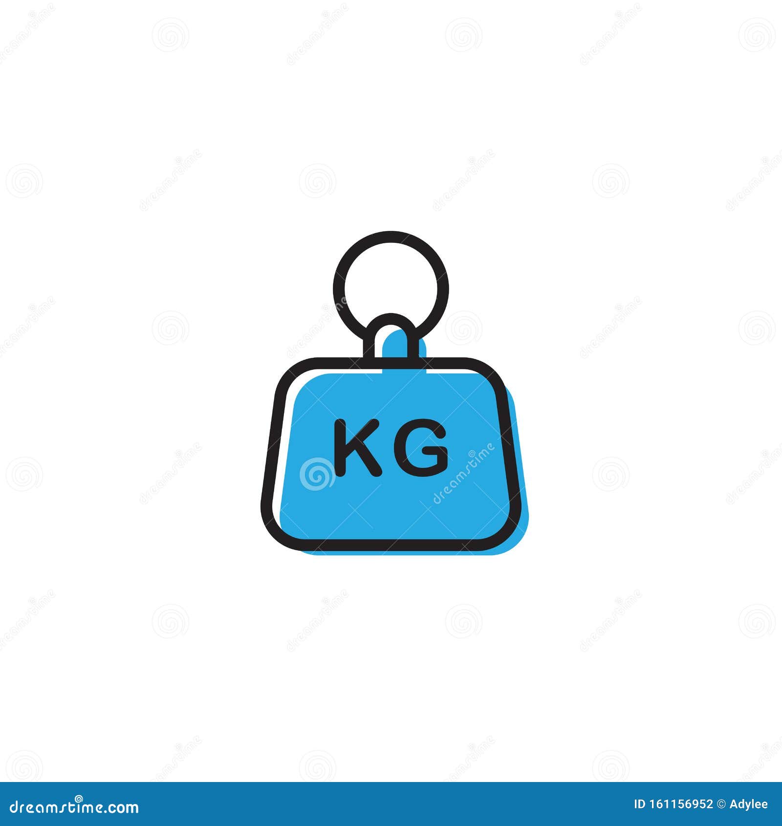 Kilogram Vector Icon Symbol Isolated On White Background ...