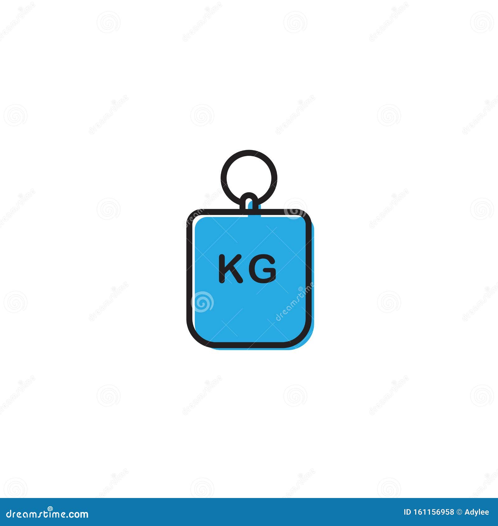 Kilogram Vector Icon Symbol Isolated on White Background Stock Vector ...