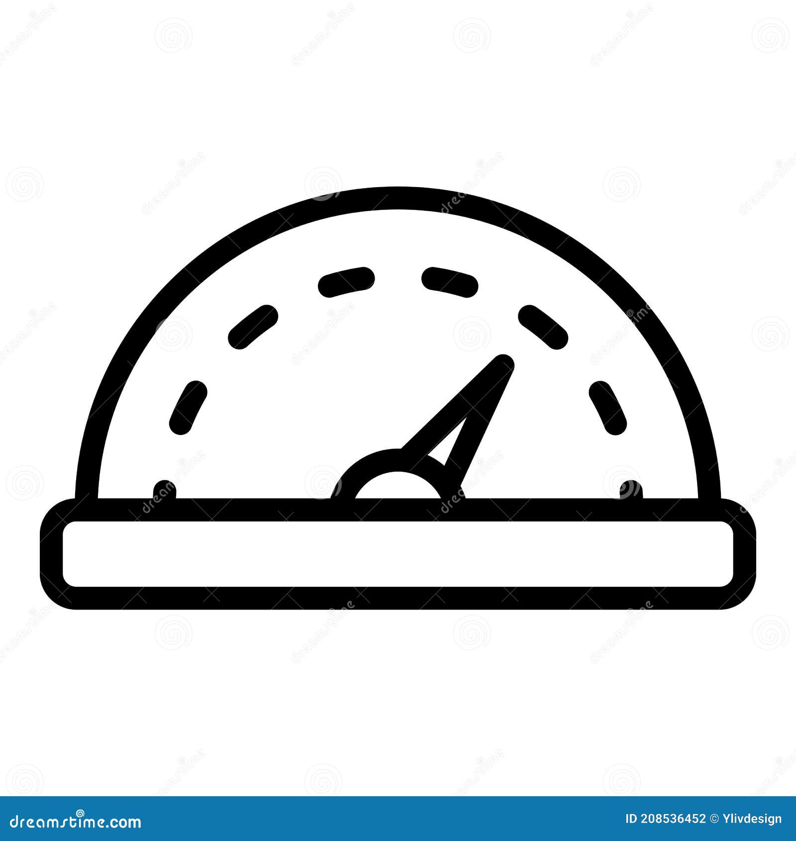 Kilometer Car Dashboard Icon, Outline Style Stock Vector - Illustration ...