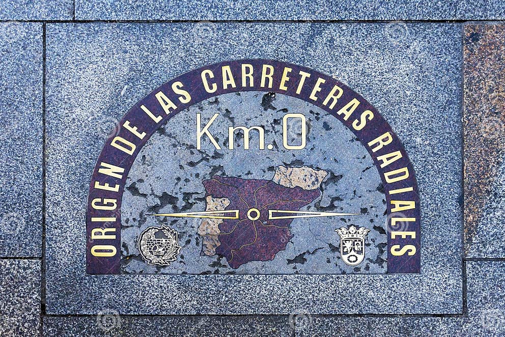 Kilometer Zero in Madrid, Spain Stock Image - Image of royal, europe ...