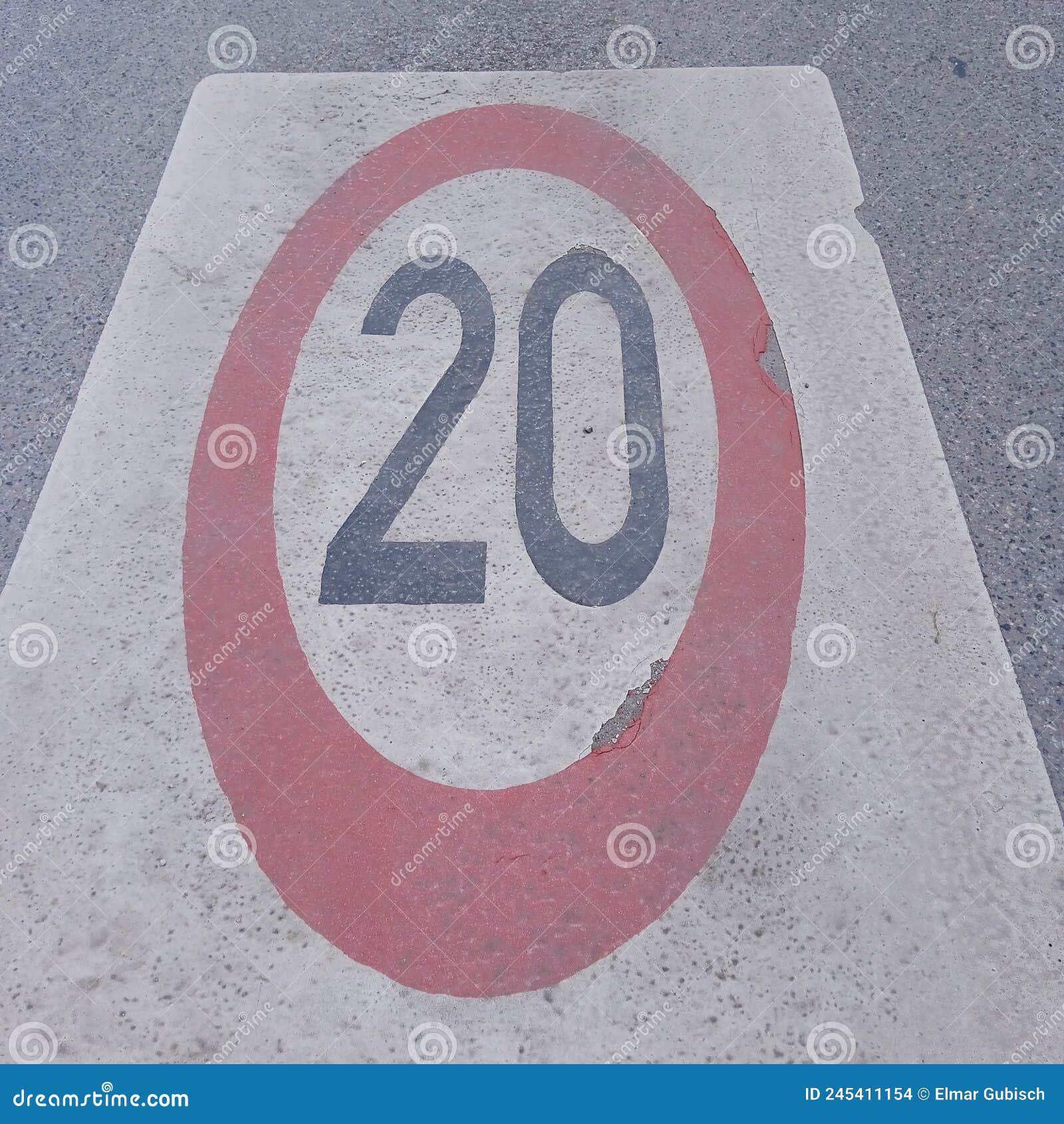 20 Kilometers Per Hour Speed Limit Sign Stock Photo - Image of maximum ...