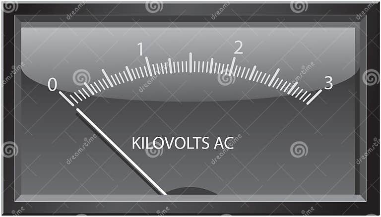 Kilovolts Gauge stock illustration. Illustration of glass - 12940010