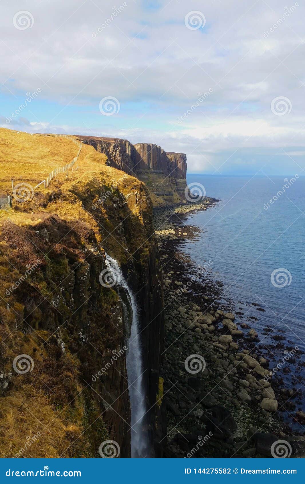 Kilt rock stock photo. Image of rock, kilt, view, skye - 144275582