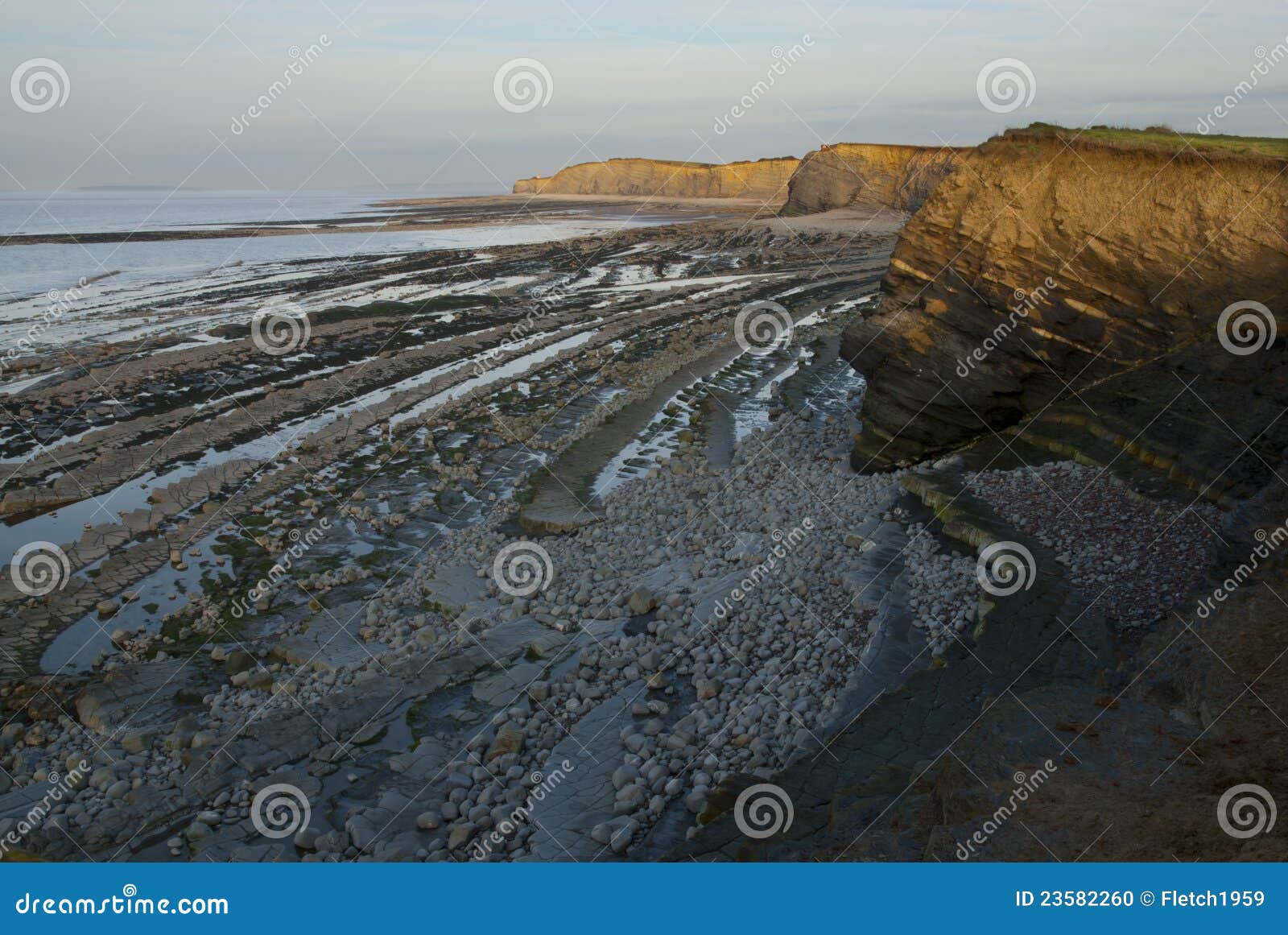 Kilve Beach stock photo. Image of water, cliff, rock - 23582260