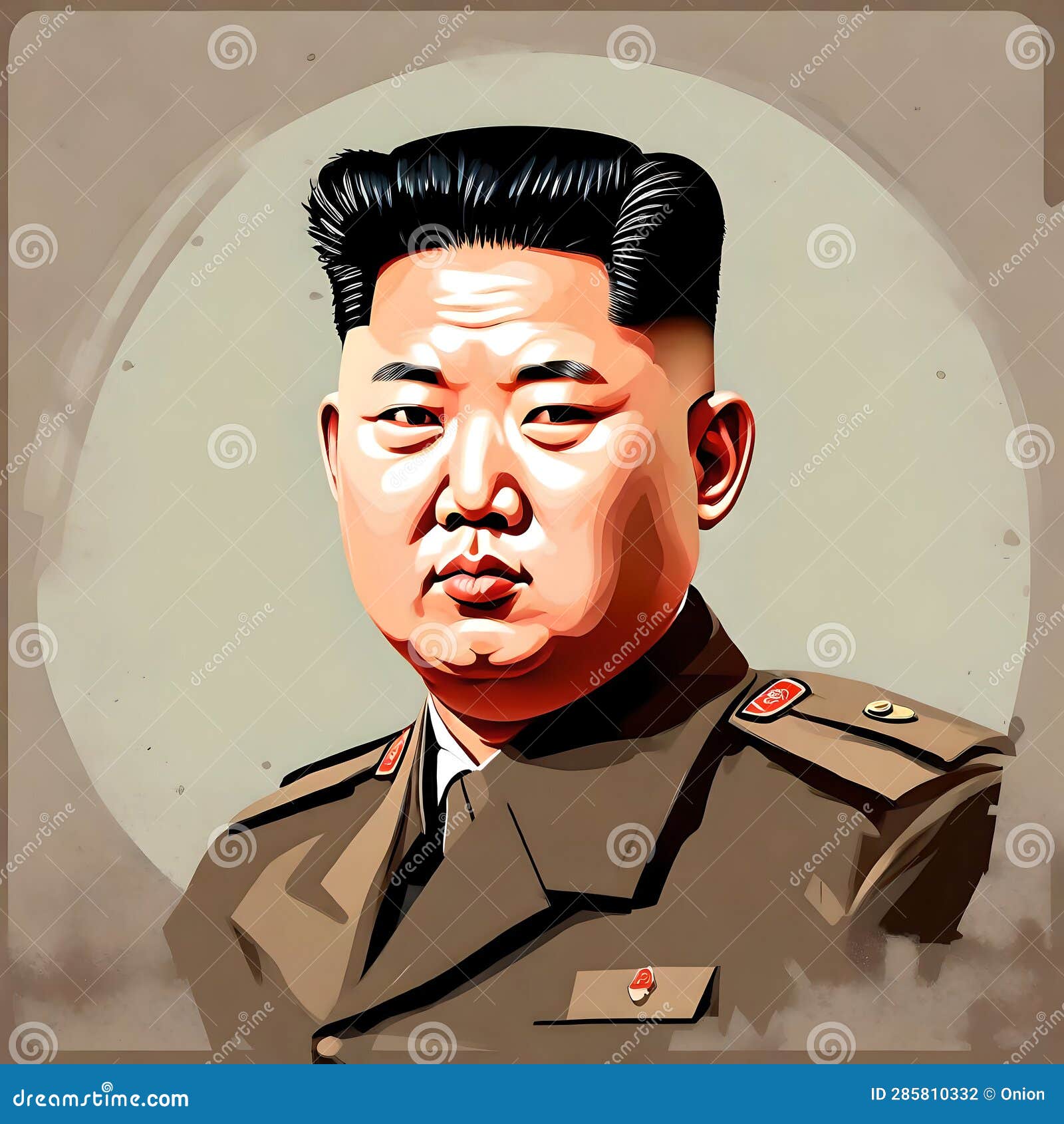 Kim Jung Un Portrait Vector Graphic Style - Ai Generated Image ...