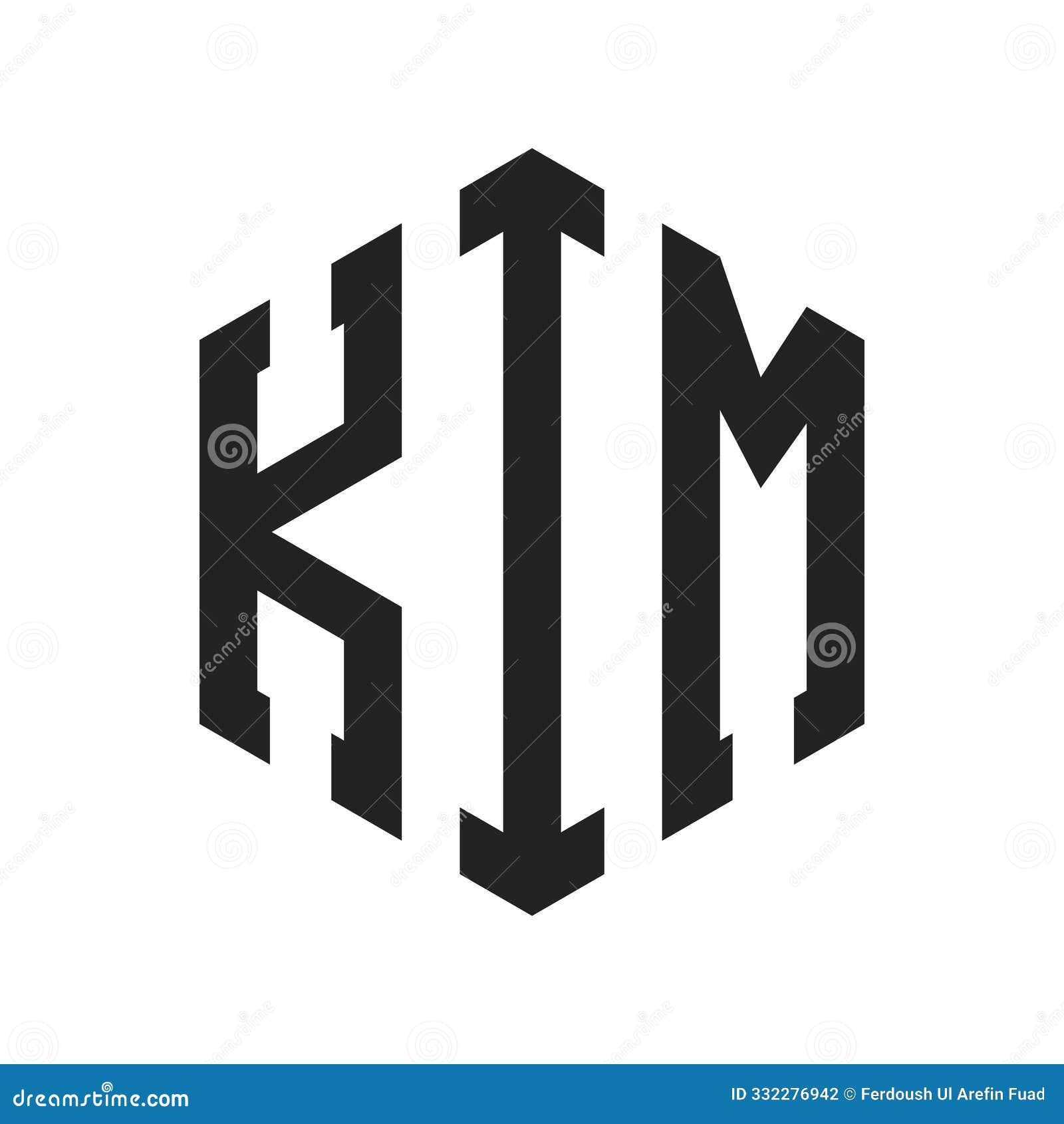 KIM Logo Design. Initial Letter KIM Monogram Logo Using Hexagon Shape ...