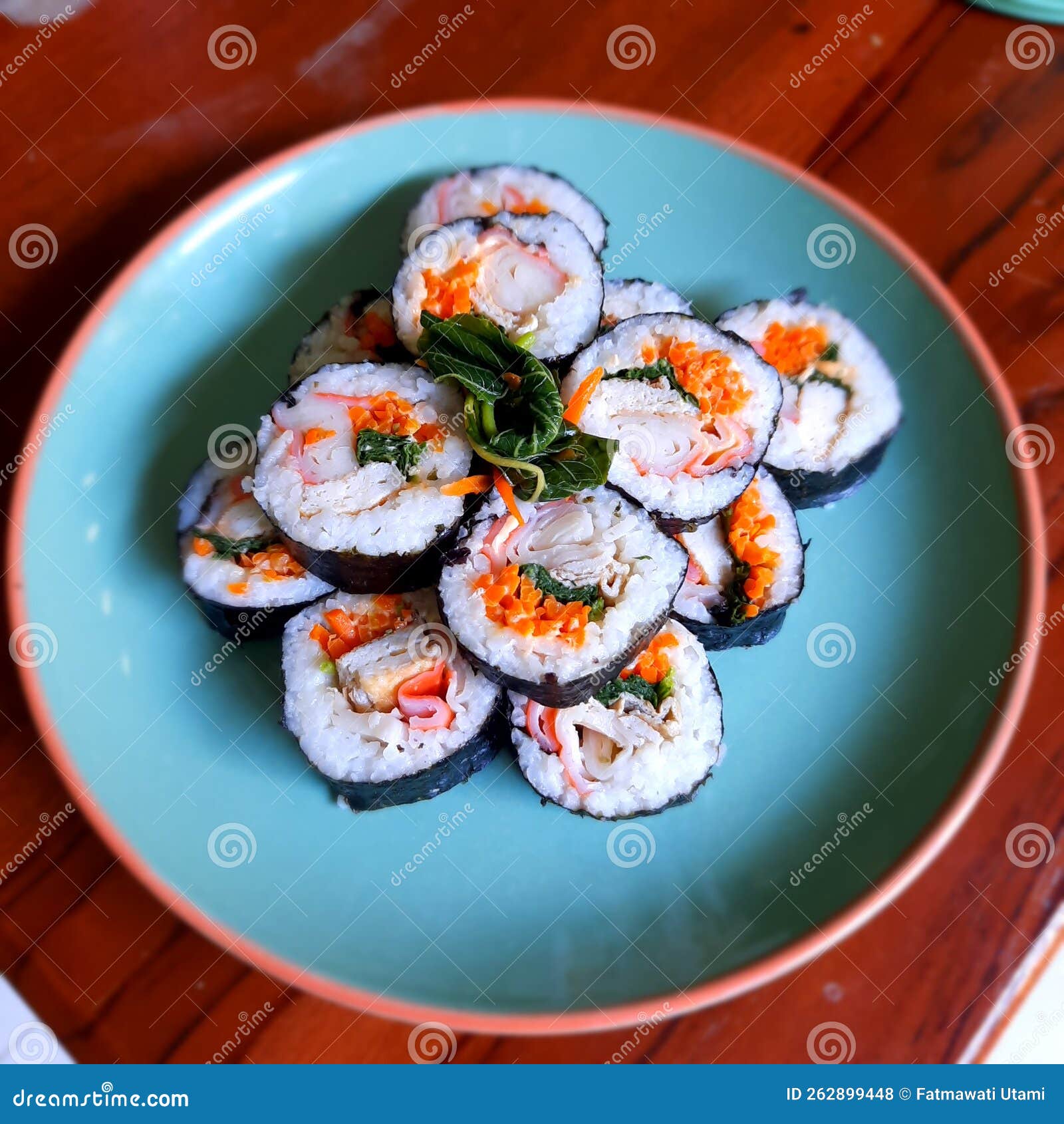 Kimbab is Easily Made and Delicious To Eat Stock Photo - Image of ...