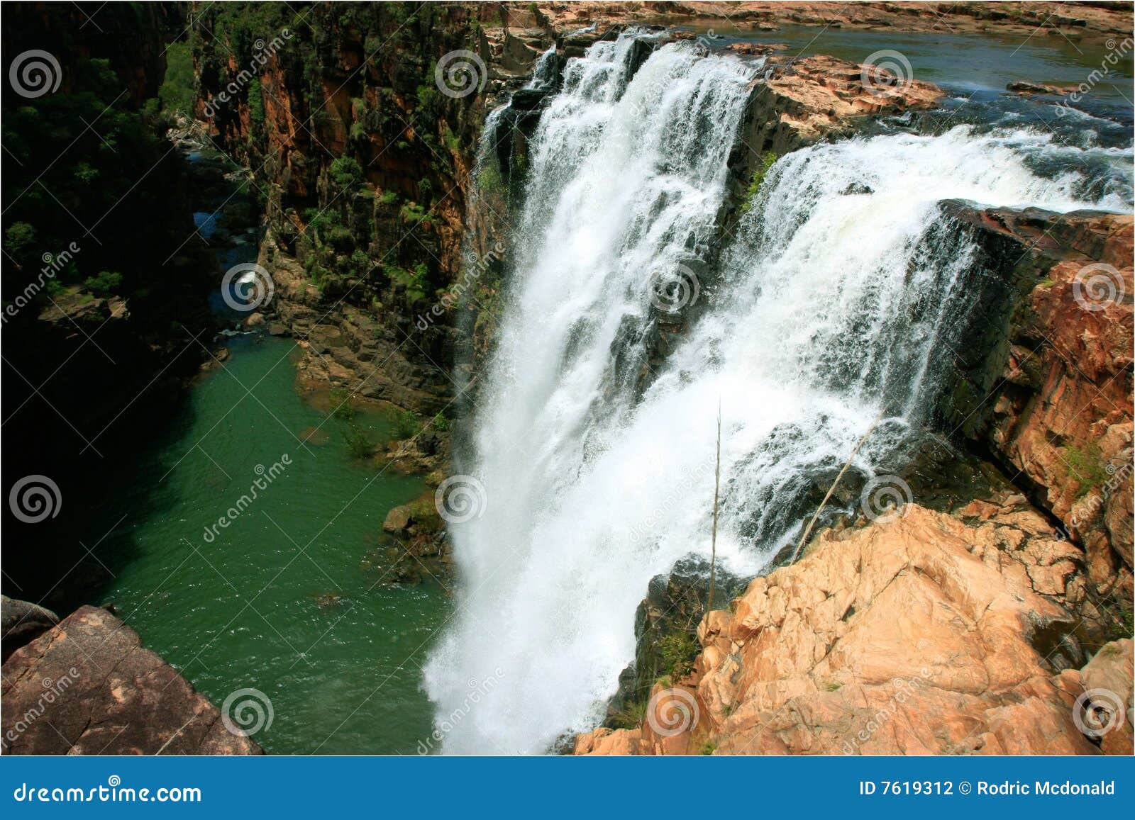Kimberley Waterfall stock photo. Image of river, scenery - 7619312