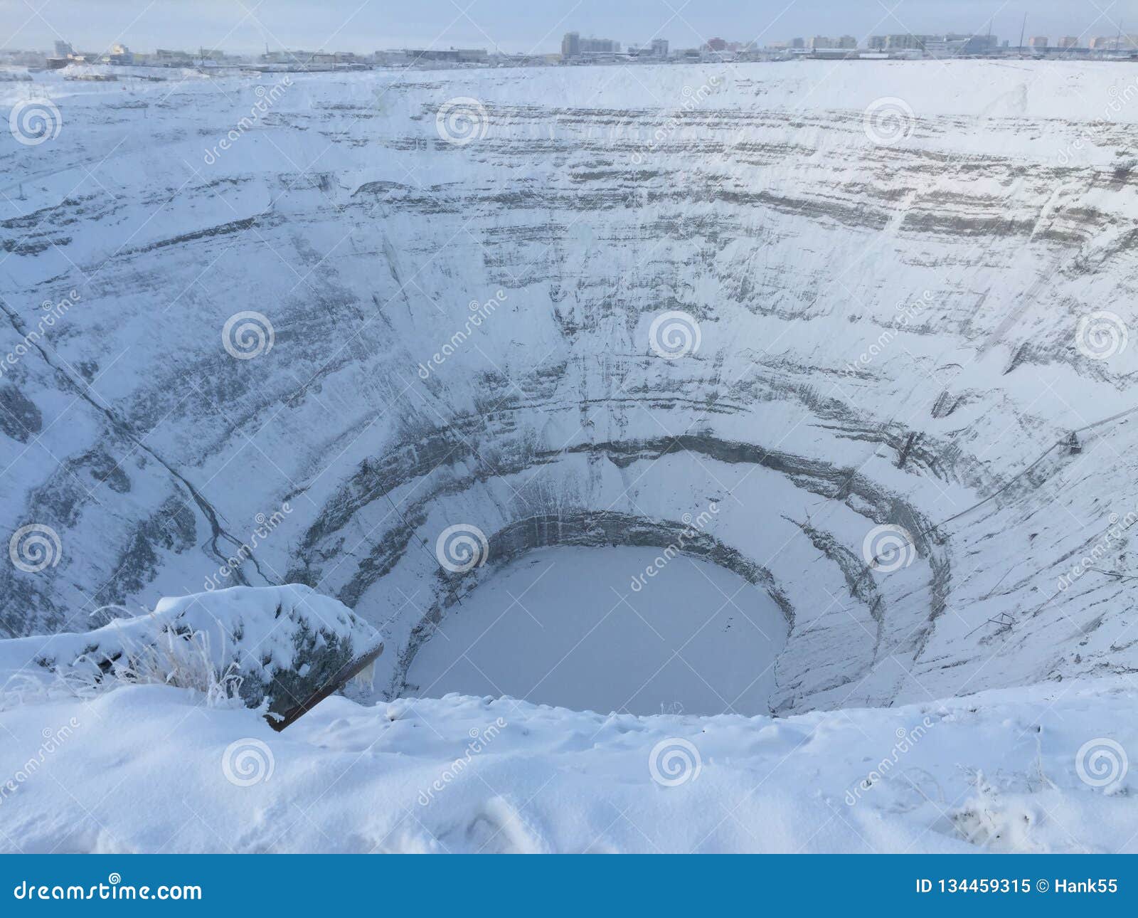 Diamond Mining Pit In The Town Of Aykhal, Yakutia, Russia. ALROSA ...
