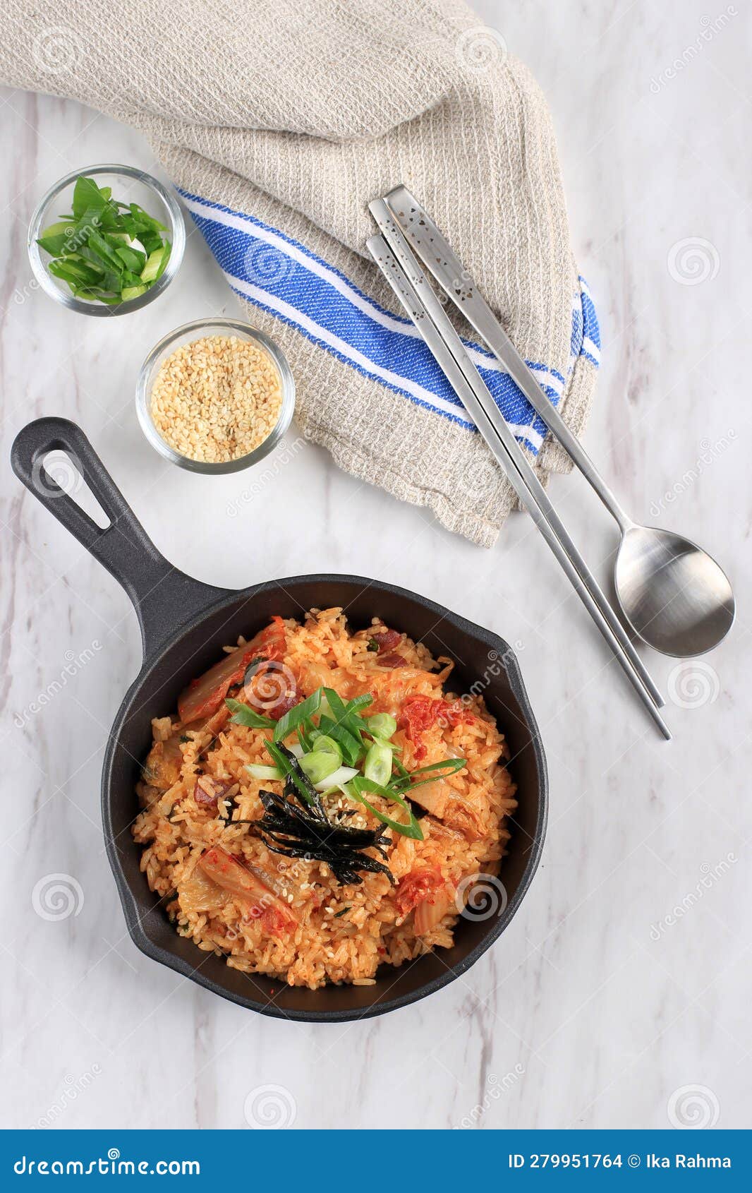 Kimchi Bokkeumbap or Korean Kimchi Fried Rice Stock Photo - Image of ...