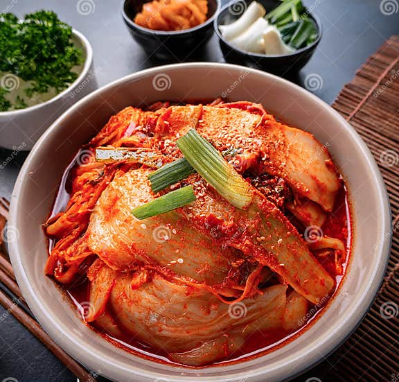 Kimchi, a Food from South Korea, with Various Vegetables Stock Image ...
