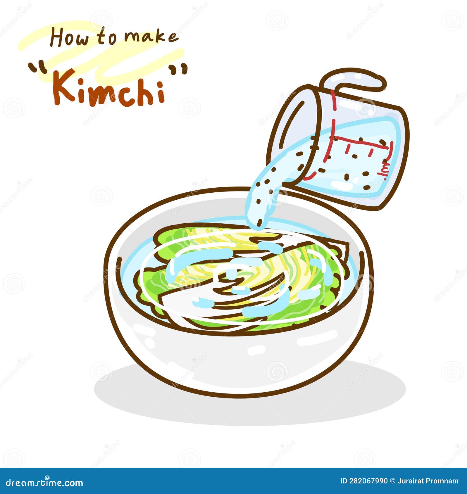Kimchi Homemade On Background Vector. Royalty-Free Stock Photography ...