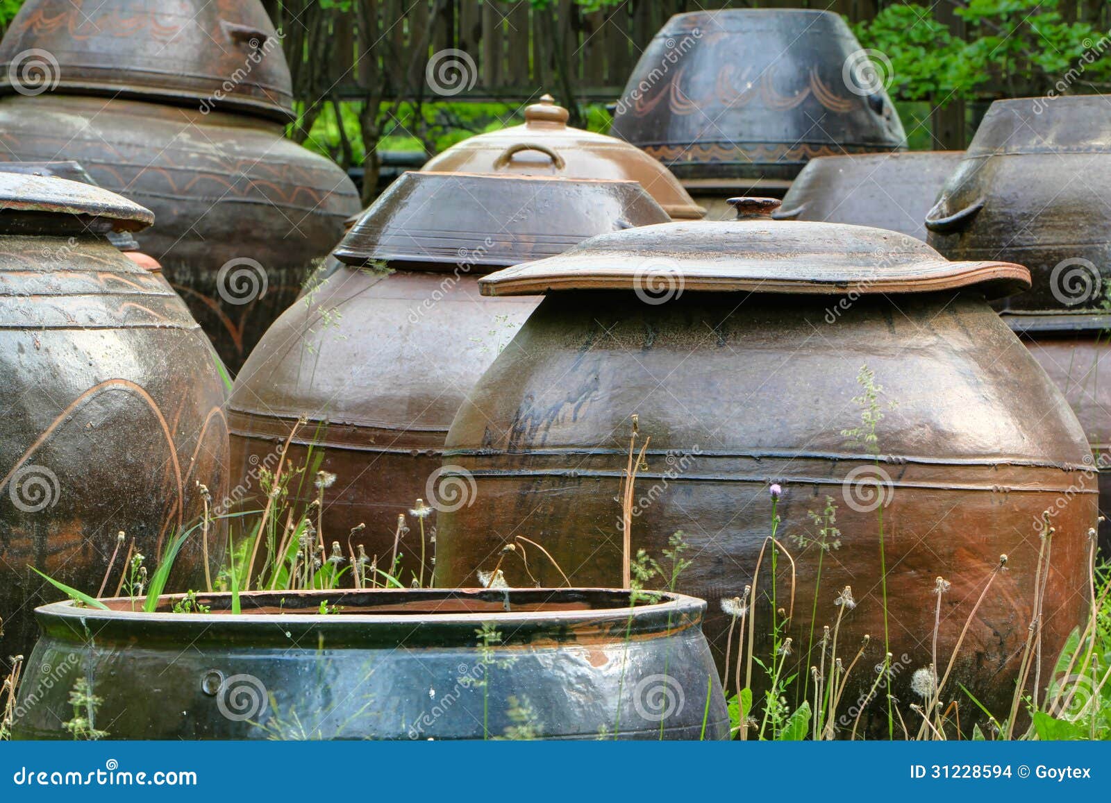 Kimchi jars stock photo. Image of homemade, culture, brown - 31228594