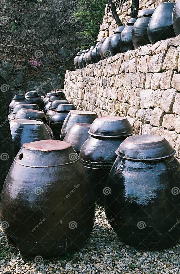 Kimchi pots stock image. Image of pots, storage, spicy - 260037