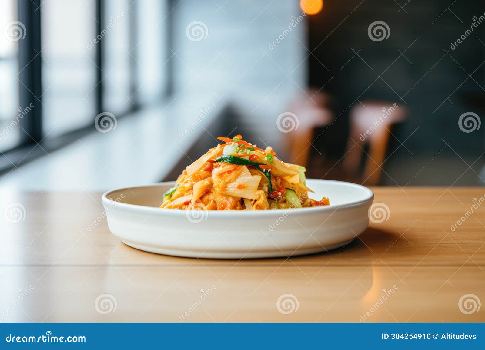 Kimchi Served As a Side Dish in a Modern Restaurant Setting Stock Photo ...
