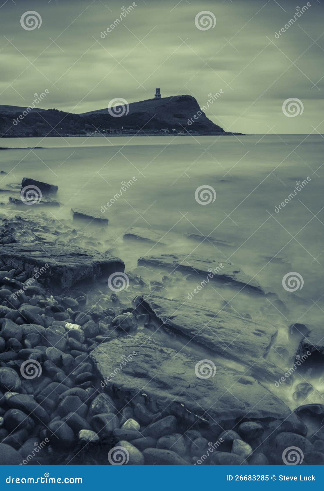 Kimmeridge Bay and Clavell Tower Stock Image - Image of kimmeridge ...