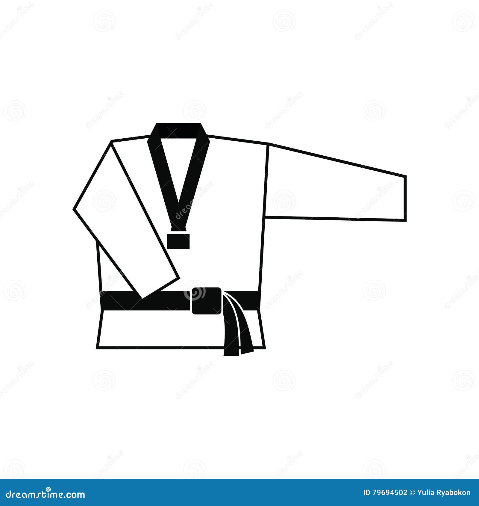 Kimono and Martial Arts Belt Icon Stock Vector - Illustration of aikido ...