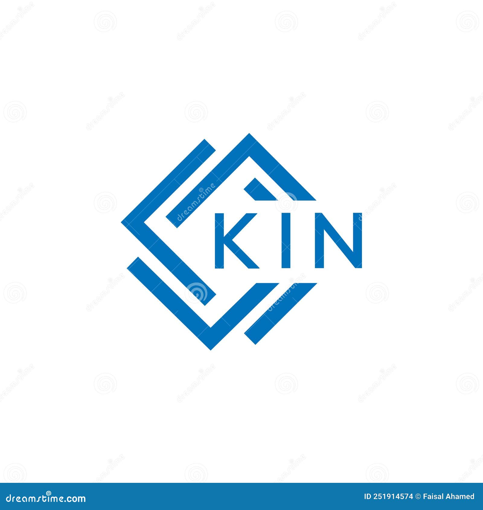KIN Letter Logo Design on White Background. KIN Creative Circle Letter ...