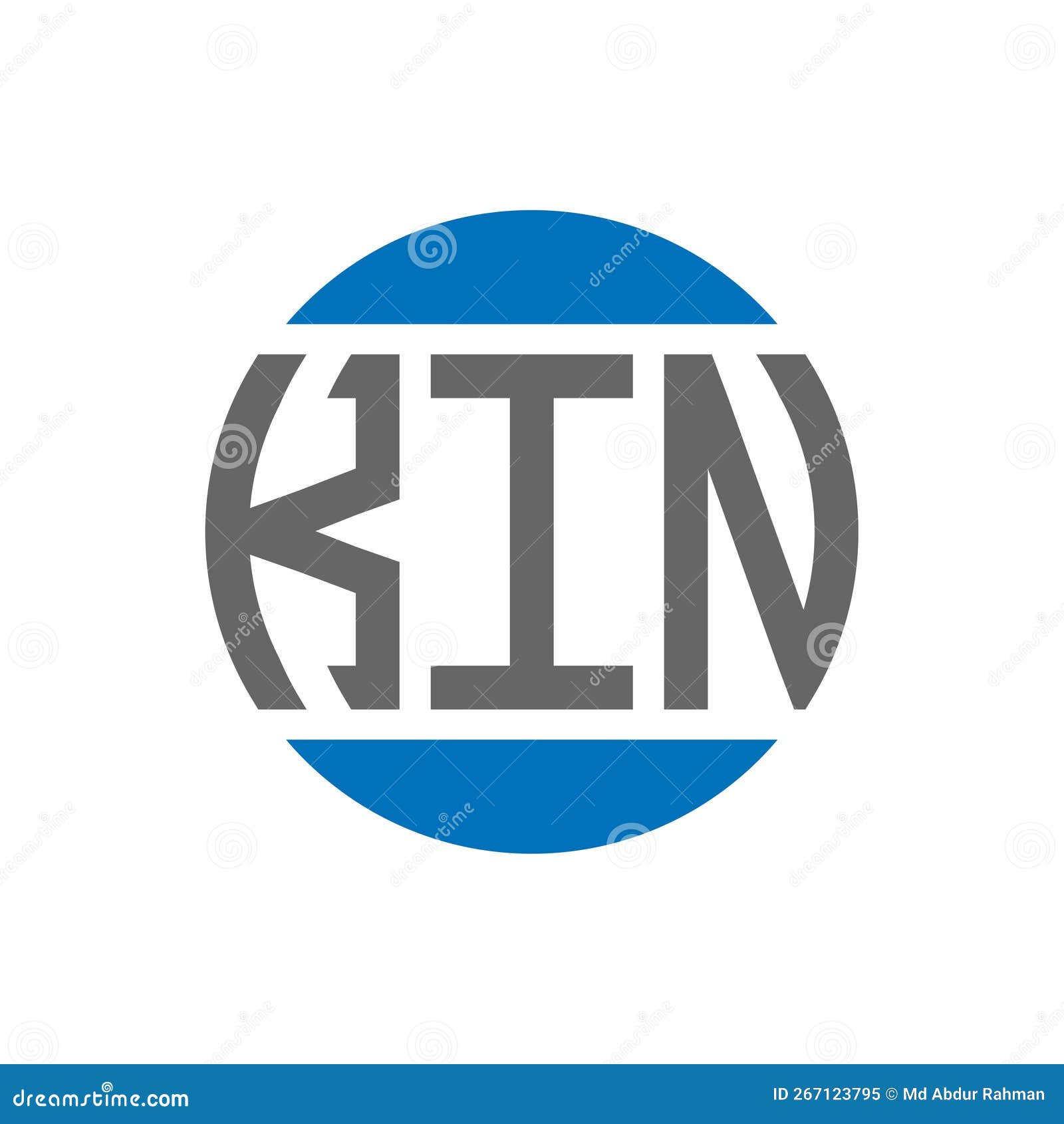 KIN Letter Logo Design On White Background. KIN Creative Initials ...