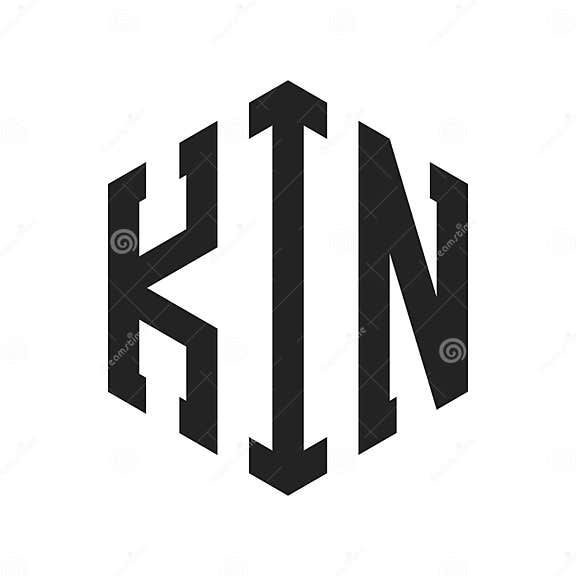 KIN Logo Design. Initial Letter KIN Monogram Logo Using Hexagon Shape ...