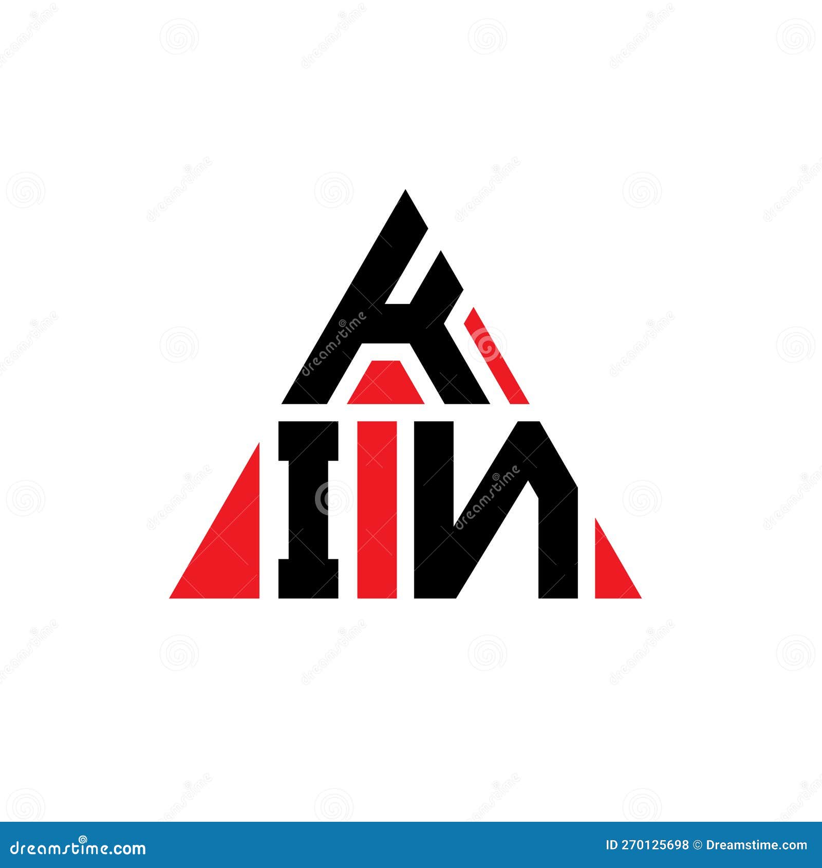 KIN Triangle Letter Logo Design with Triangle Shape. KIN Triangle Logo ...