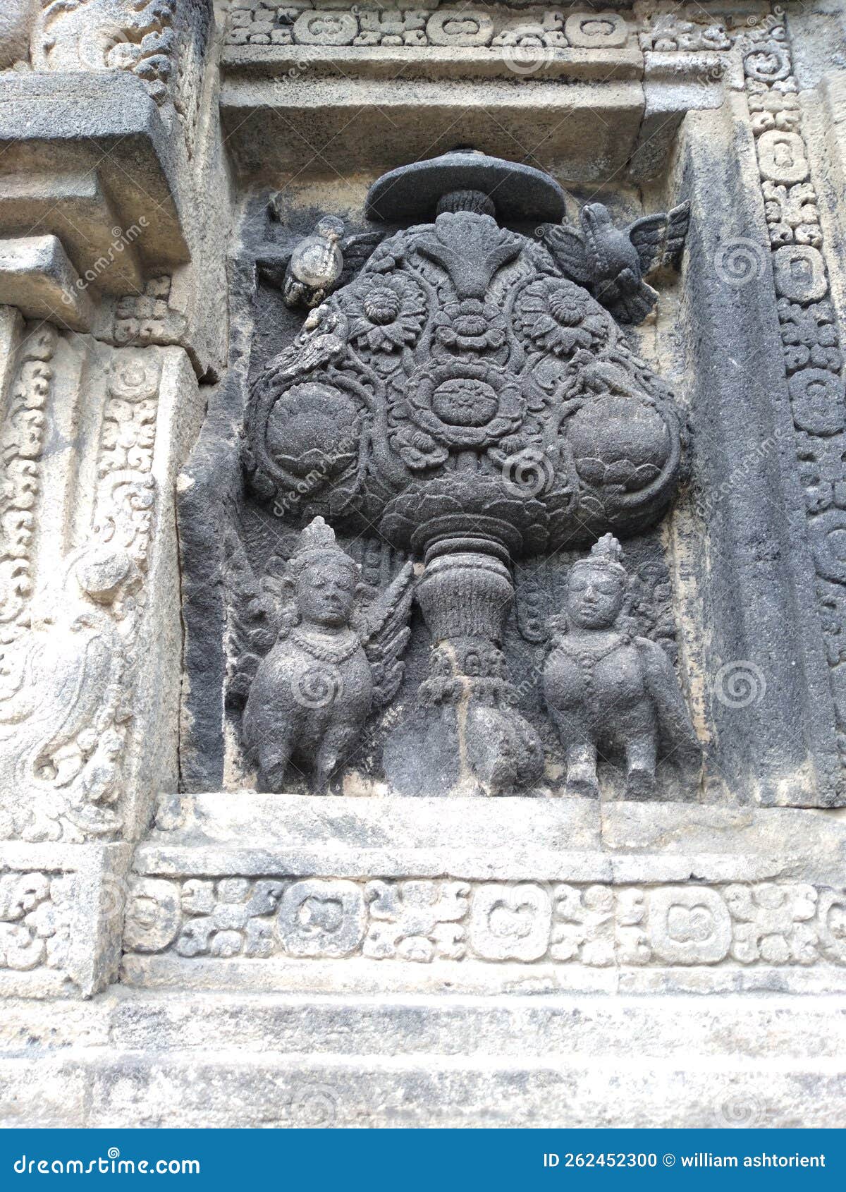 Kinara Kinari at Prambanan Temple Stock Photo - Image of kinara, column ...