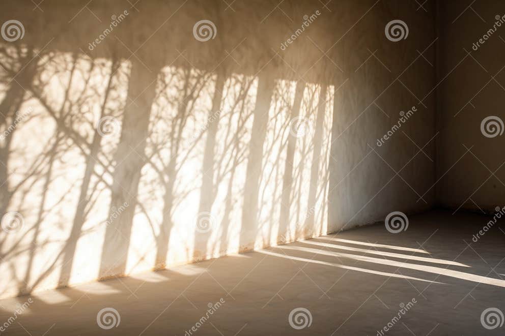Kinara Light Dramatically Casting Shadows on a Plain Wall Stock Photo ...