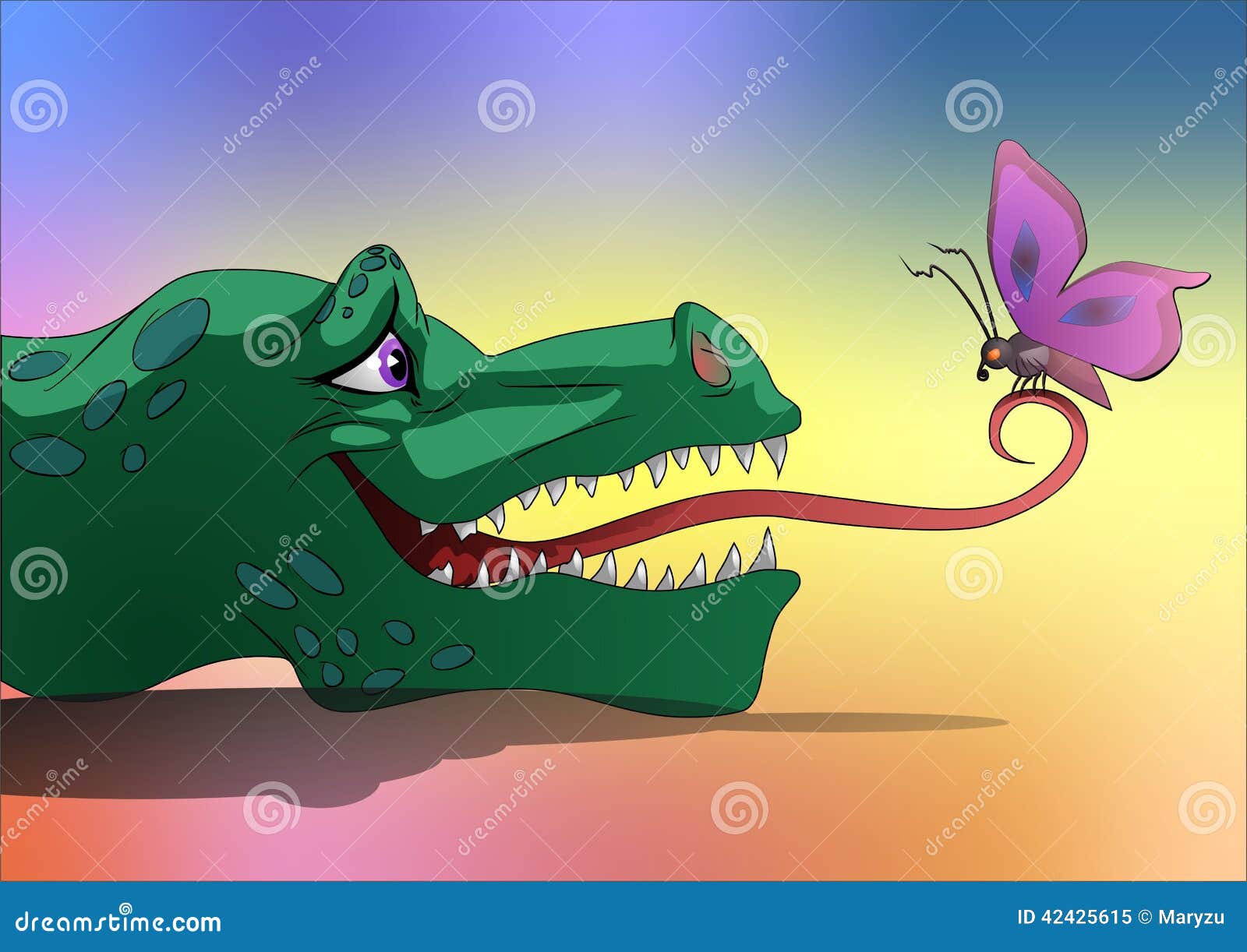 Kind Dragon stock illustration. Illustration of magic - 42425615