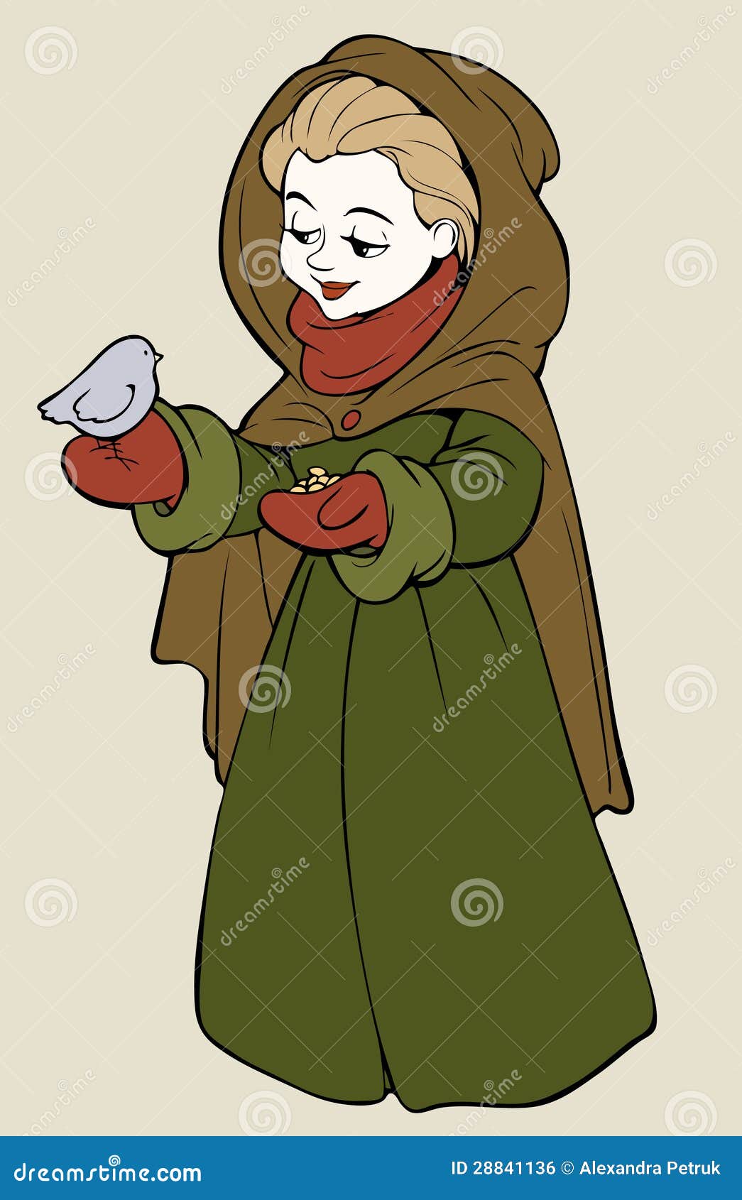 Kind girl stock vector. Illustration of seed, kind, kindness - 28841136