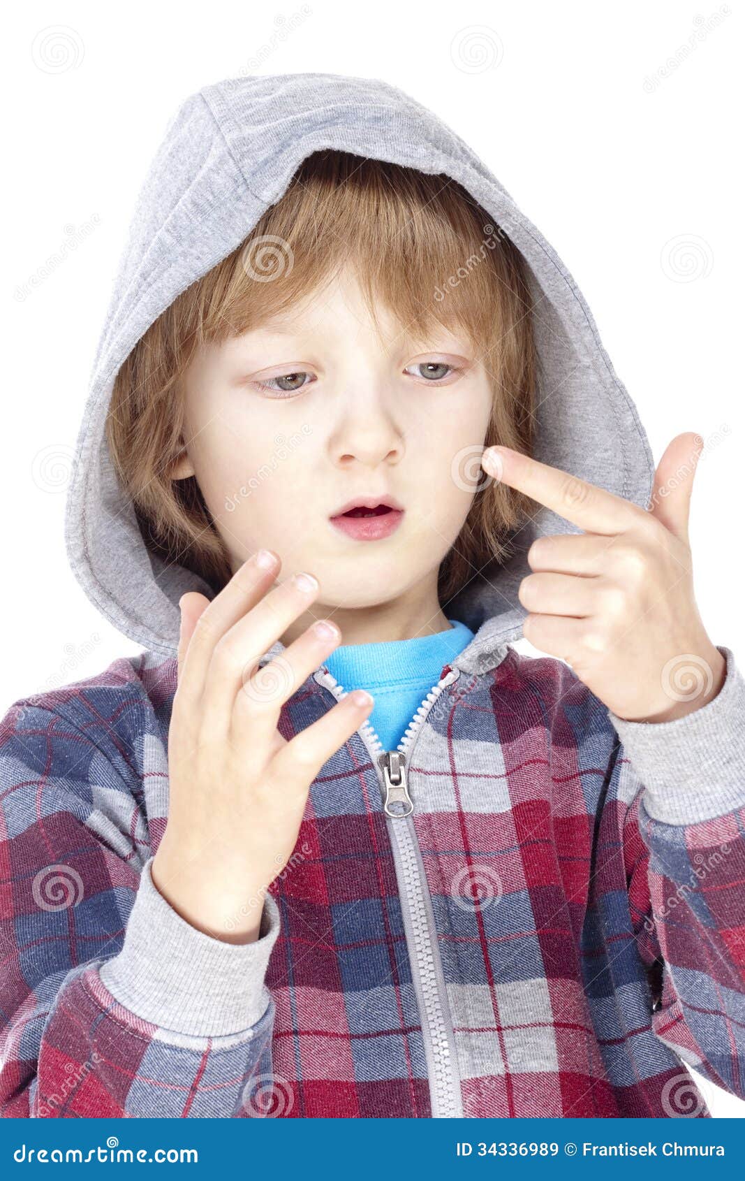 Kind het tellen op vingers stock afbeelding. Image of jongen - 34336989