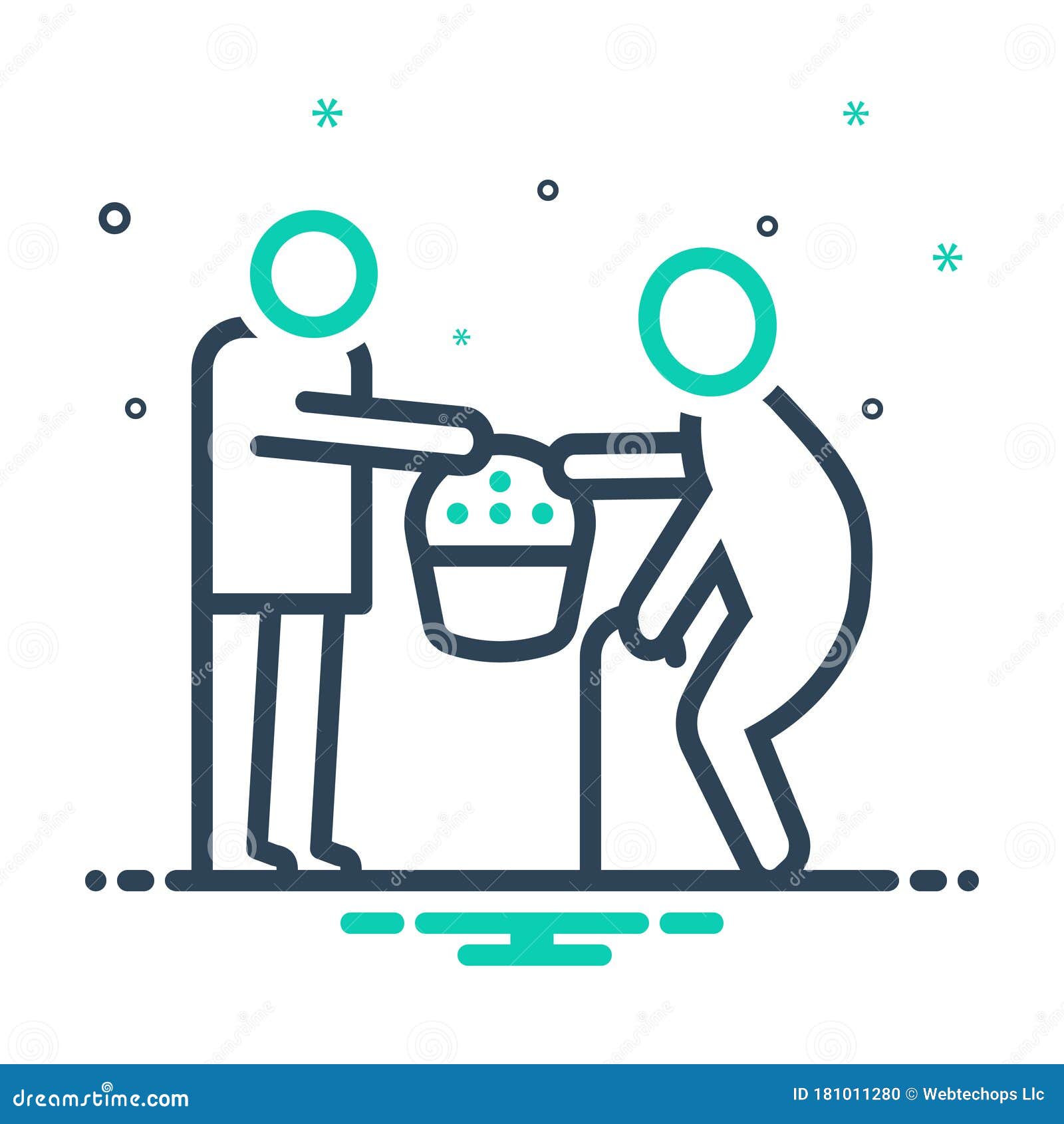 Mix Icon for Kind, Gracious and Indulgent Stock Vector - Illustration ...