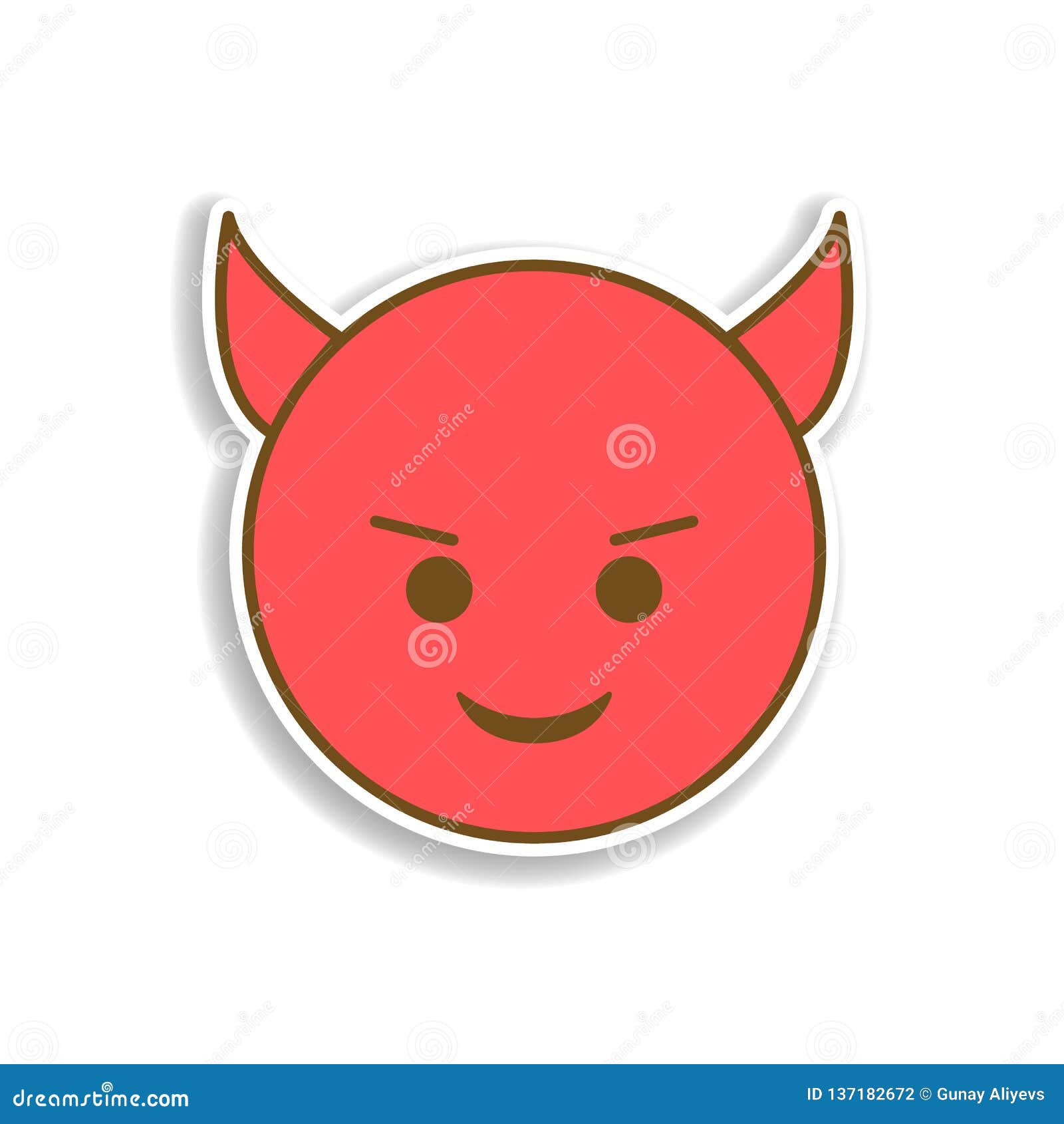 Kind Little Devil Colored Emoji Sticker Icon. Element of Emoji for ...