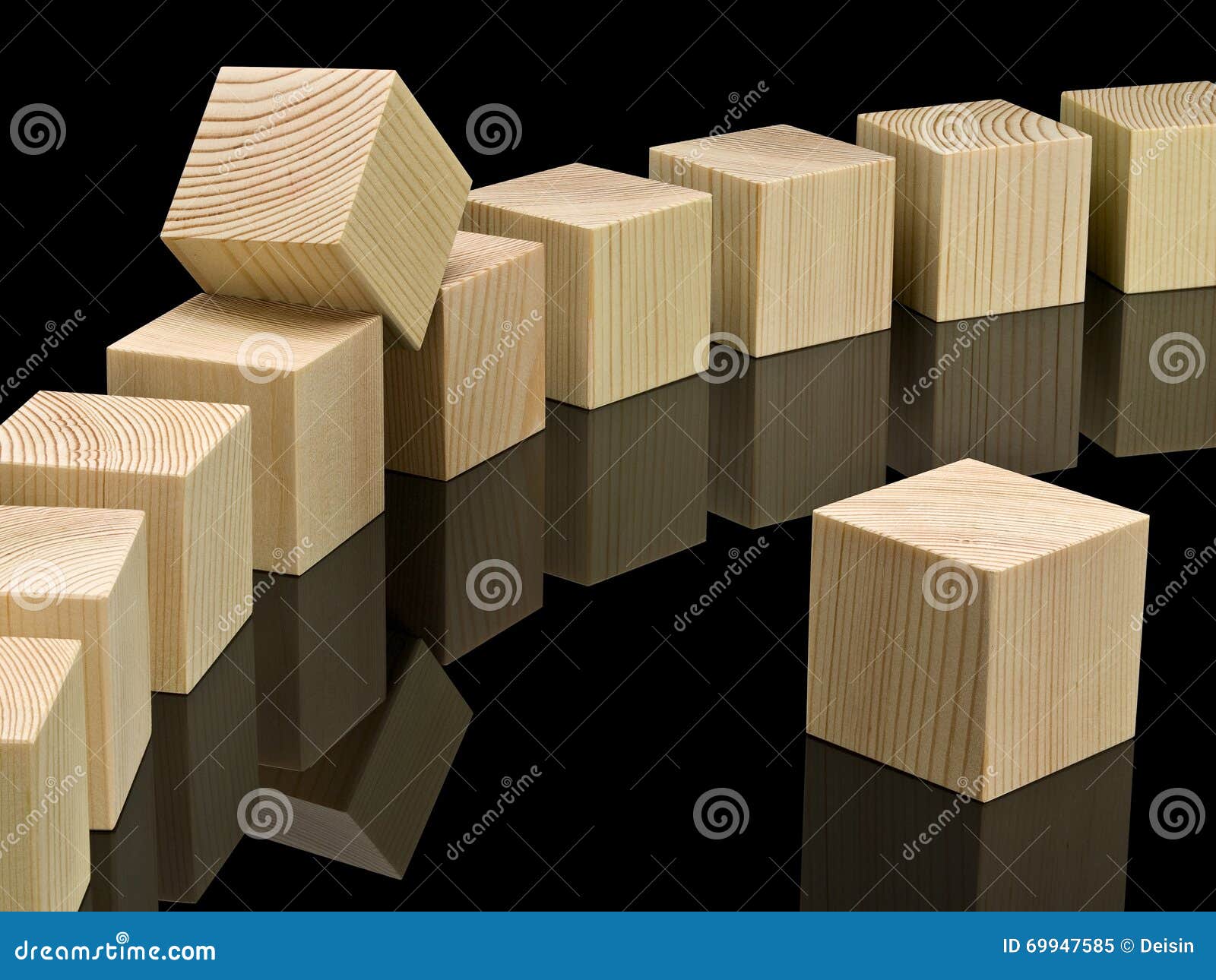 Kind in the Long Term of Some Wooden Cubes Stock Image - Image of heap ...