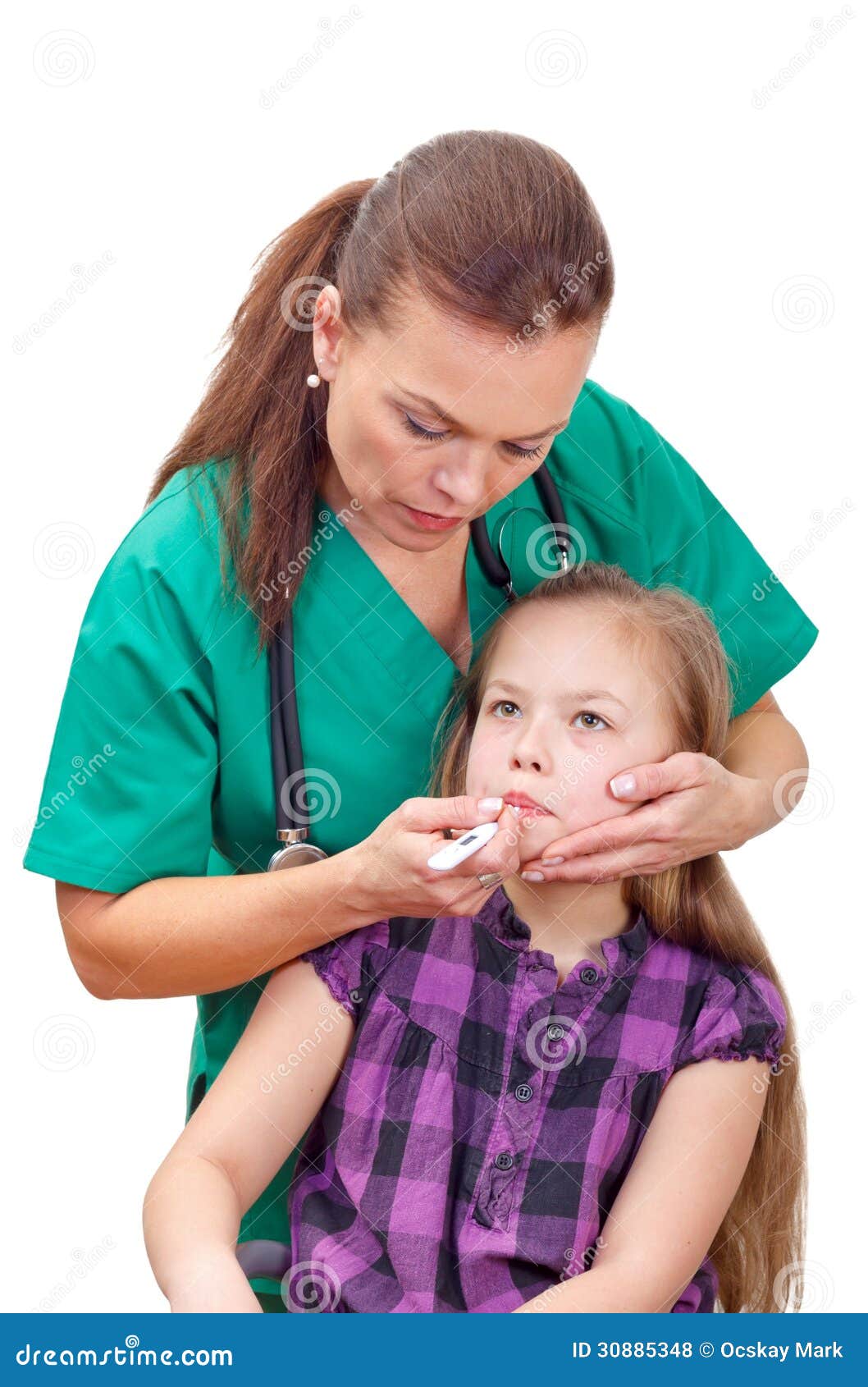 Kind met koorts stock foto. Image of medisch, koude, kaukasisch - 30885348