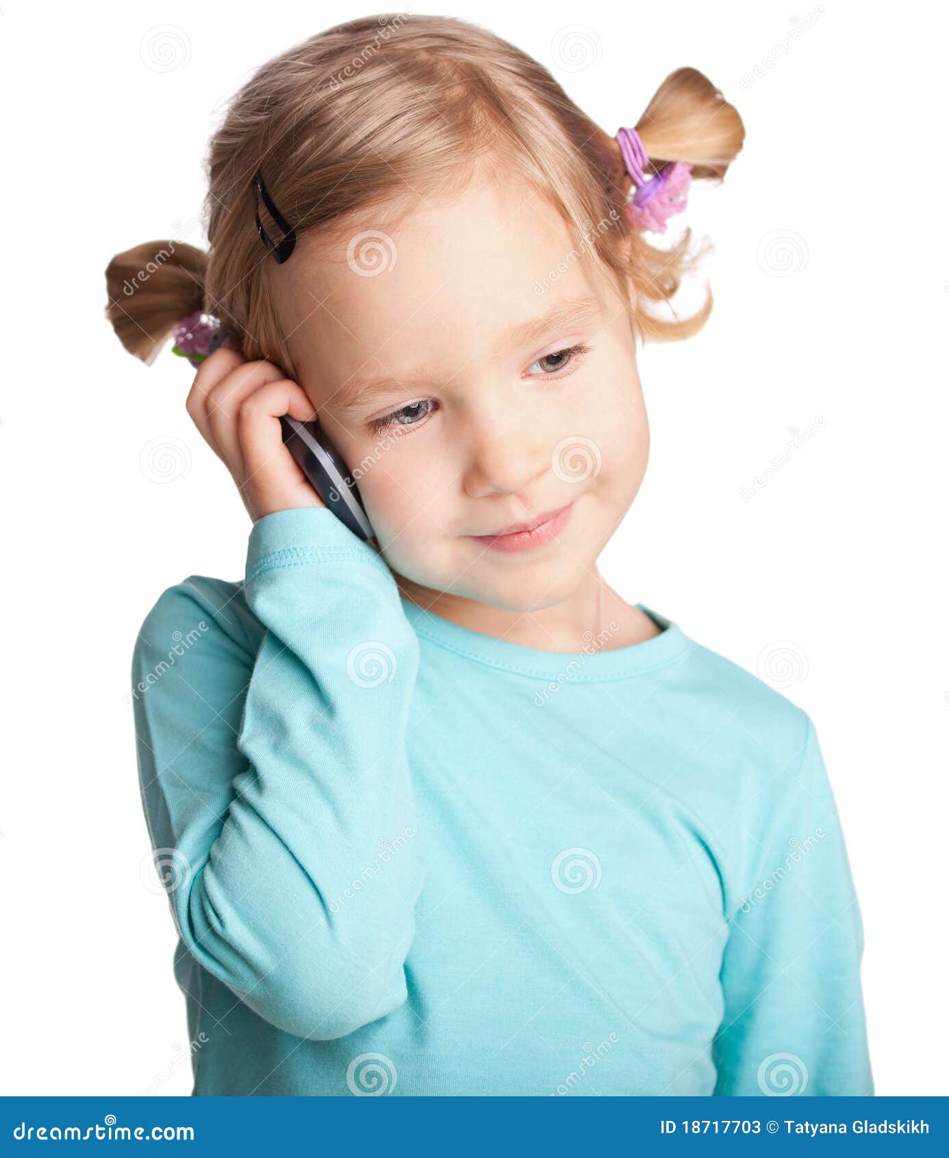 Kind met telefoon stock afbeelding. Image of kaukasisch - 18717703