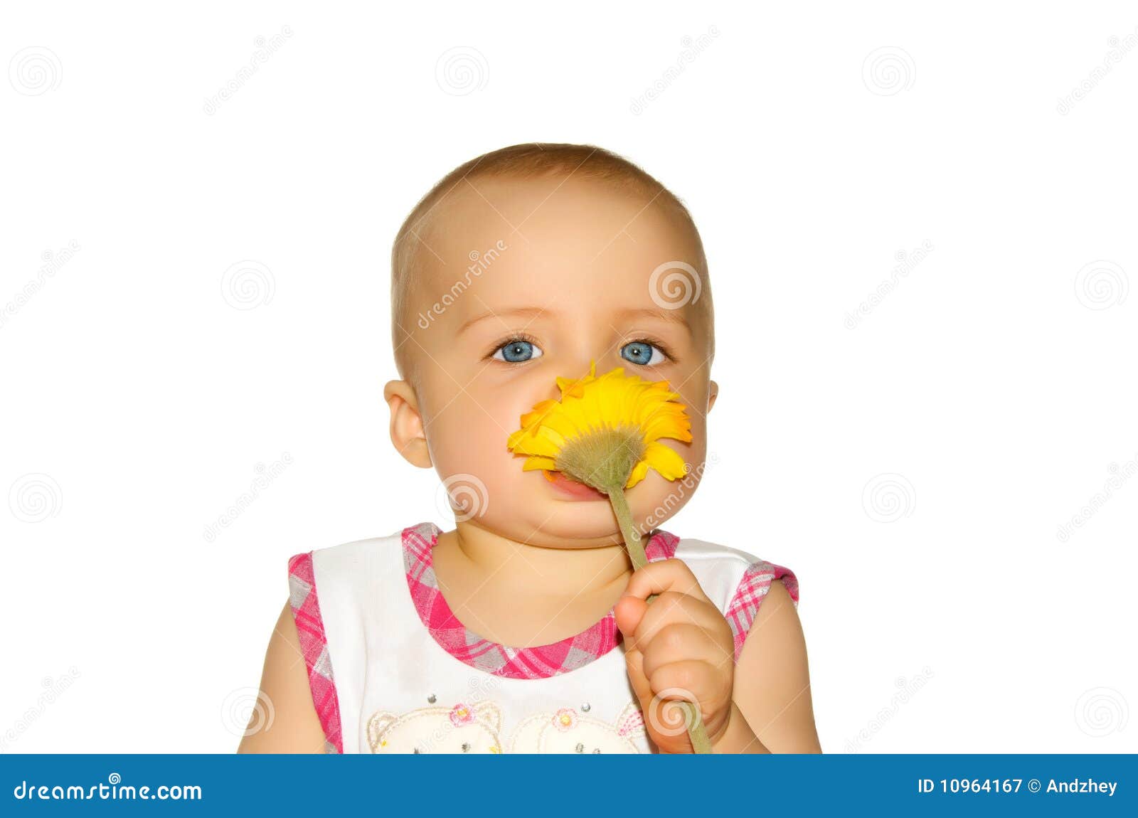 Kind mit Blume stockbild. Bild von blume, geruche, schön - 10964167